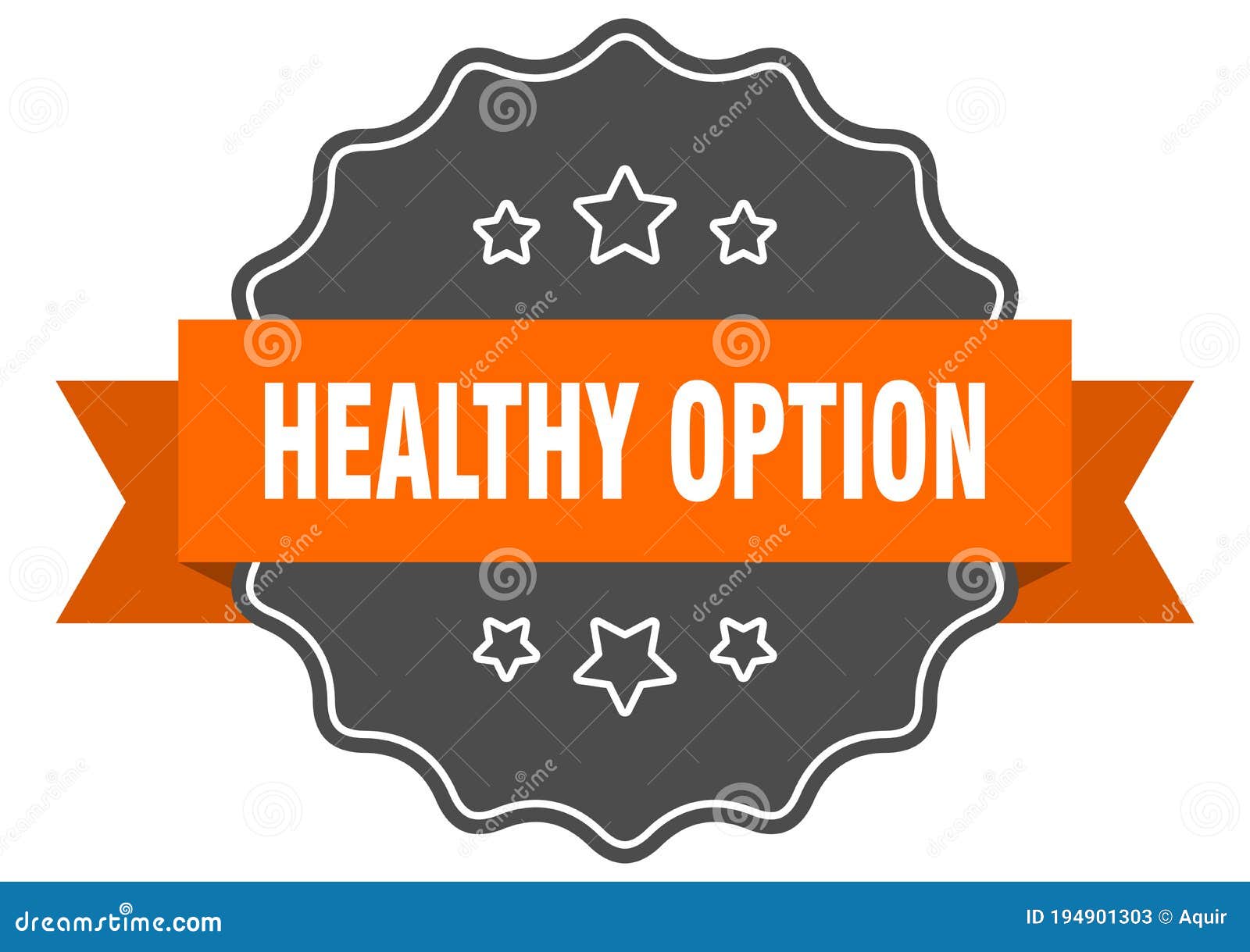 Healthy option label stock vector. Illustration of stamp - 194901303