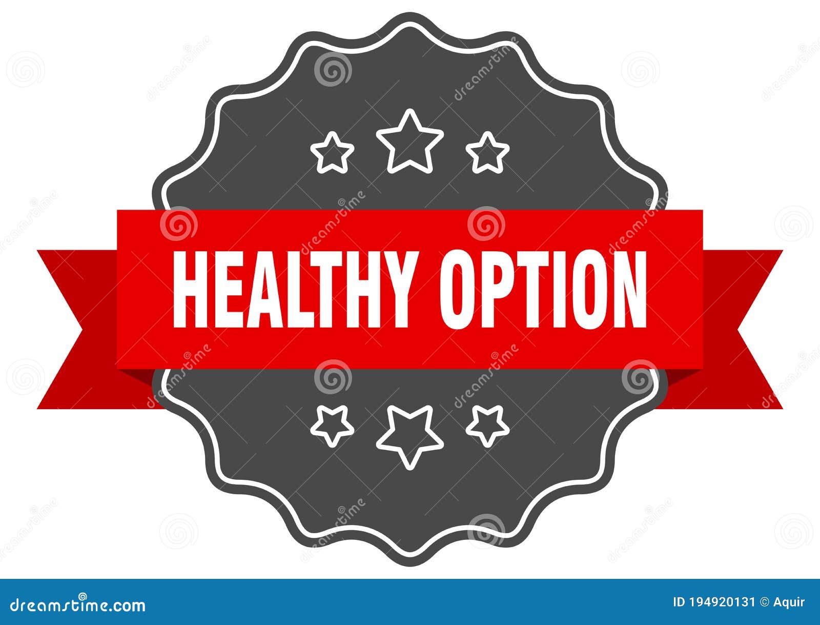 Healthy option label stock vector. Illustration of emblem - 194920131