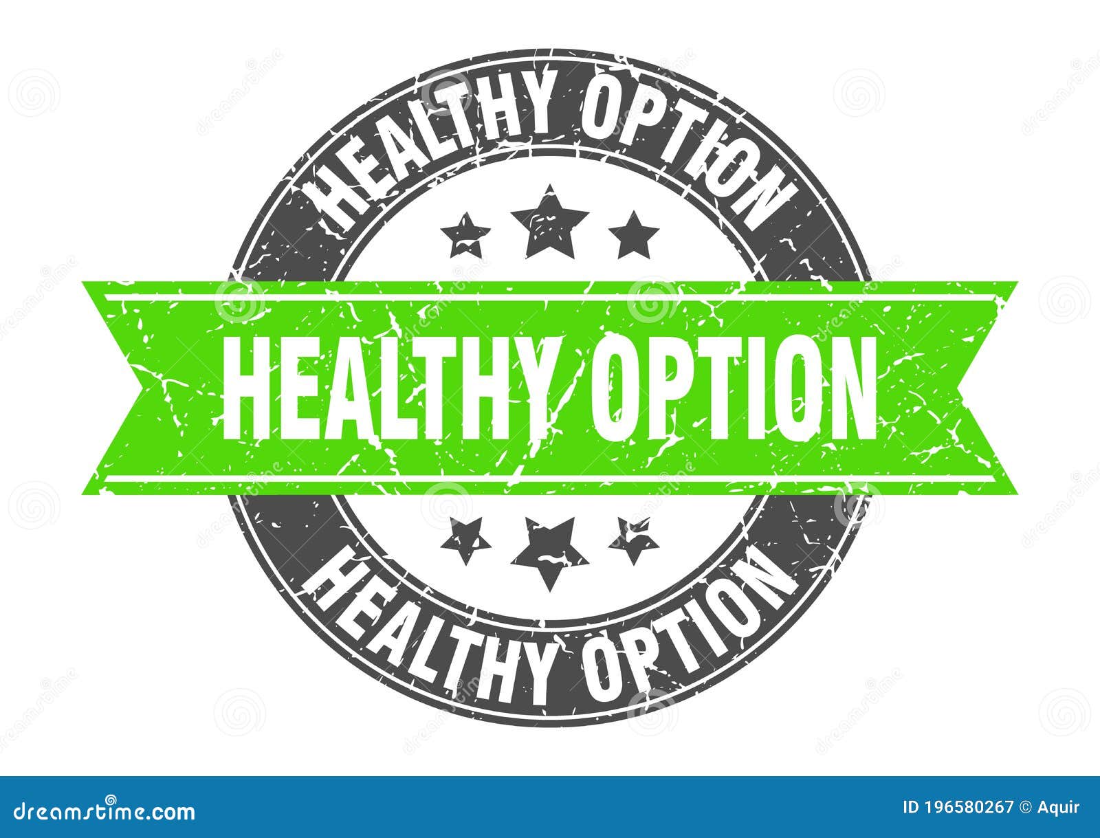 Healthy option stamp stock vector. Illustration of grunge - 196580267