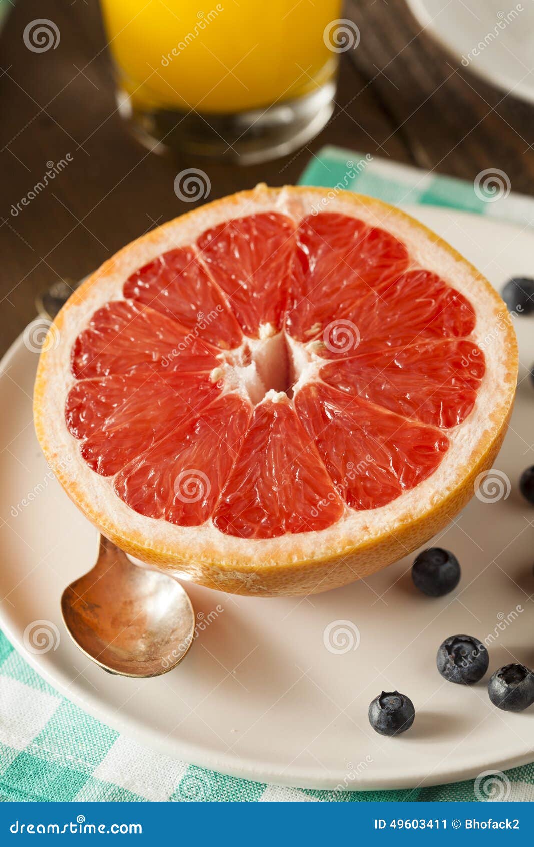 Healthy Organic Grapefruit for Breakfast Stock Image - Image of drink ...