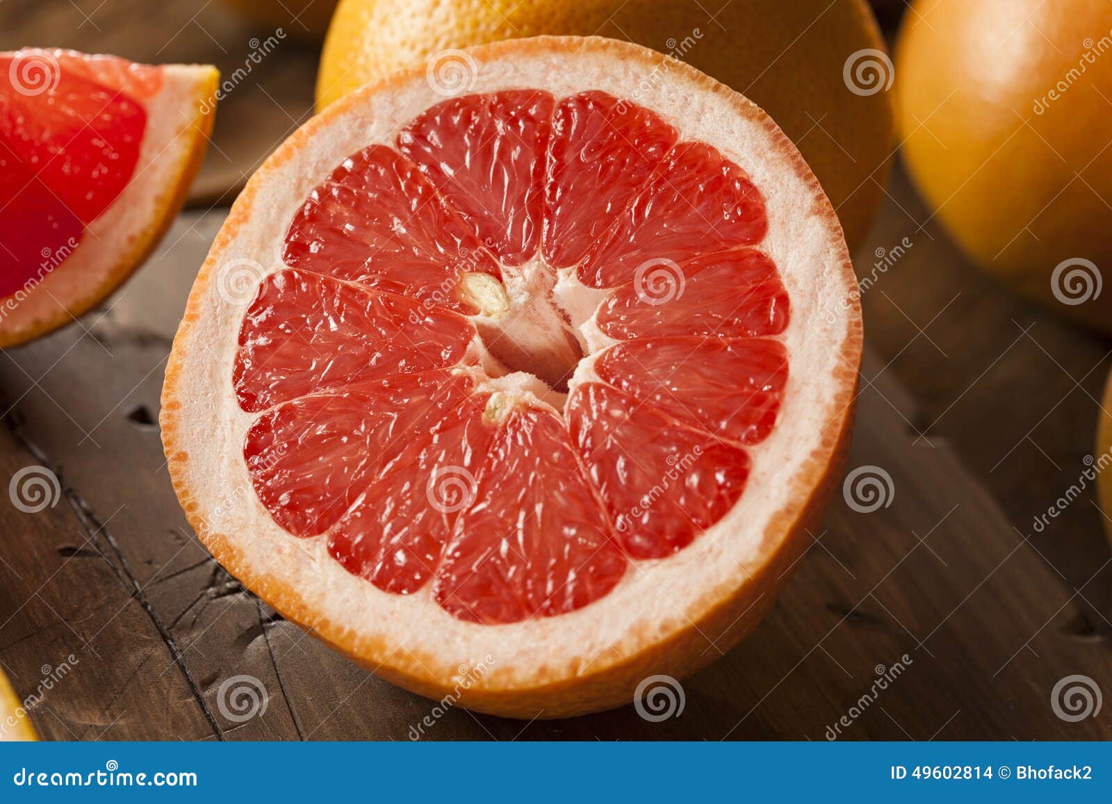 Healthy Organic Red Ruby Grapefruit Stock Photo - Image of sweet ...