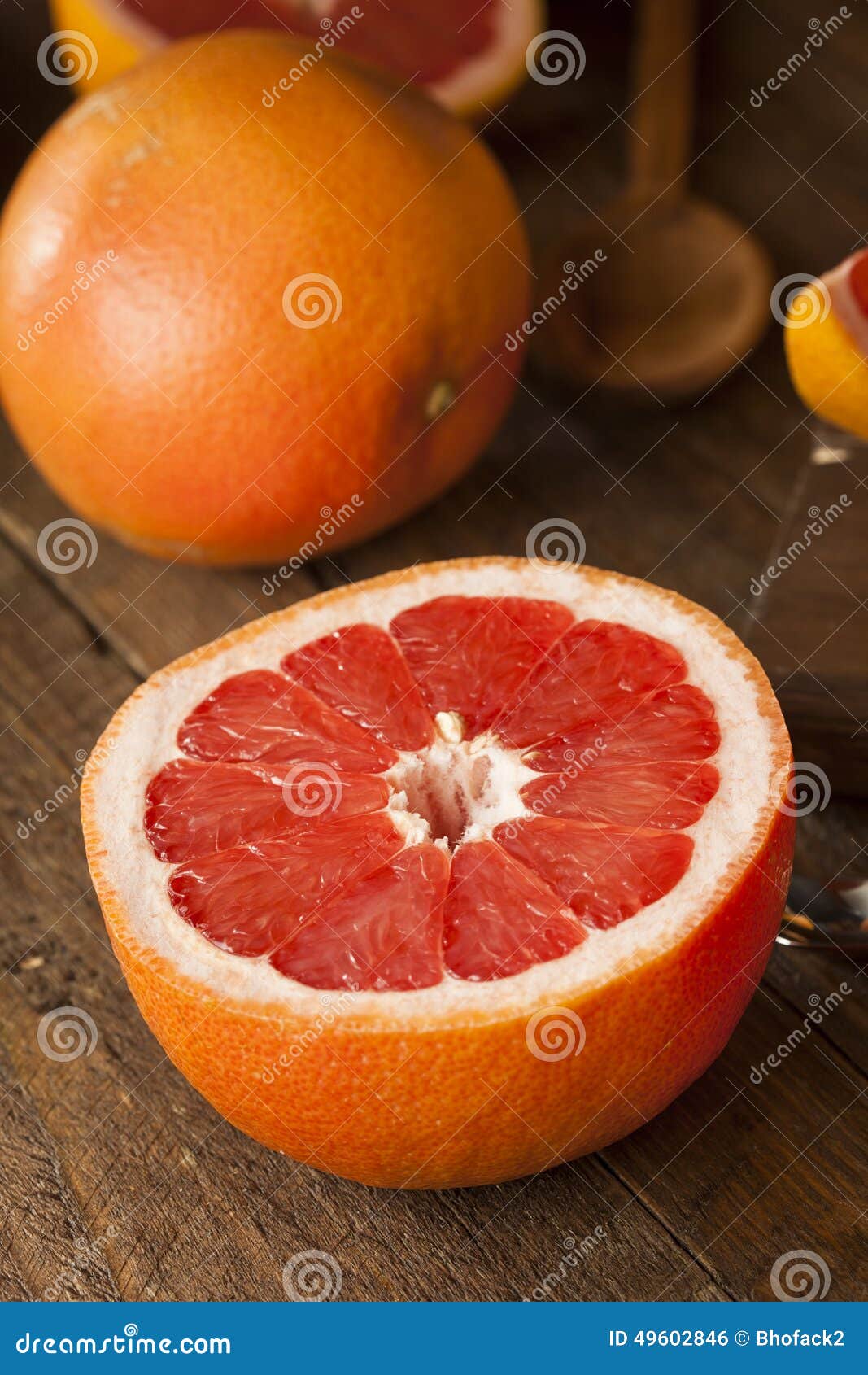 Healthy Organic Red Ruby Grapefruit Stock Photo - Image of freshness ...
