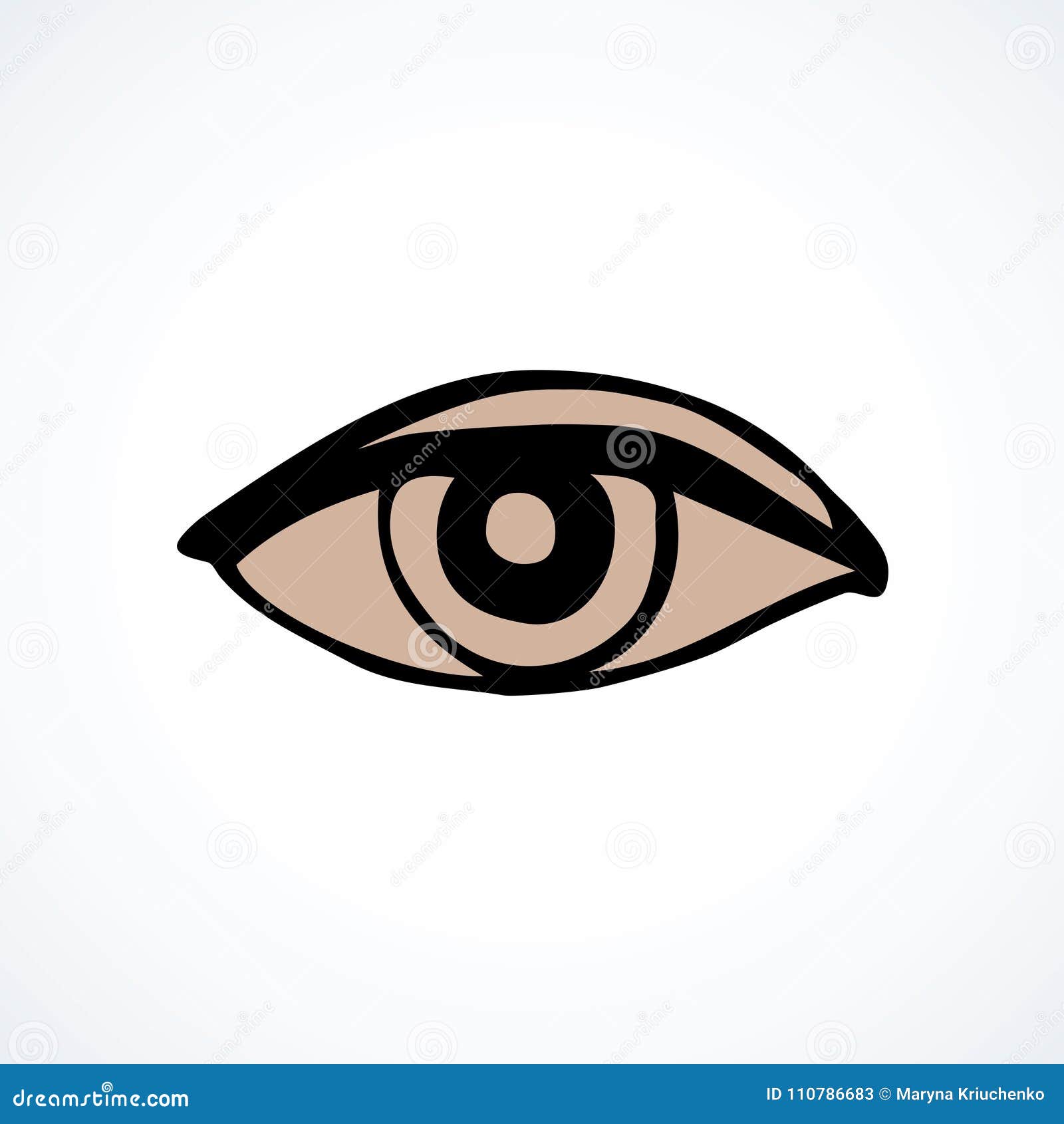 Eye. Vector drawing stock vector. Illustration of drawing - 110786683