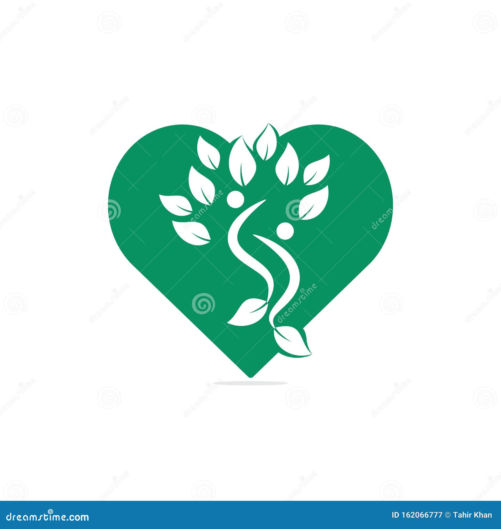 Human Tree and Heart Logo Design. Stock Vector - Illustration of ...