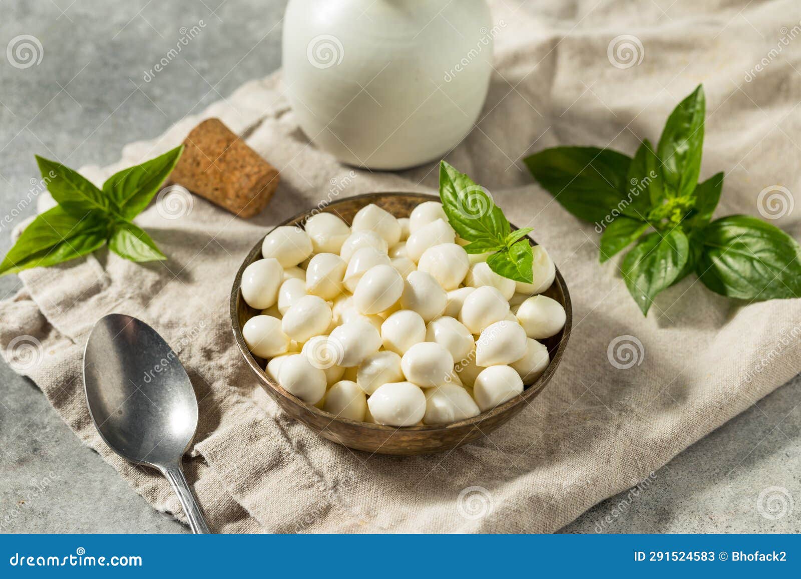 Healthy Raw Organic Mozzarella Pearls Stock Image - Image of buffalo ...