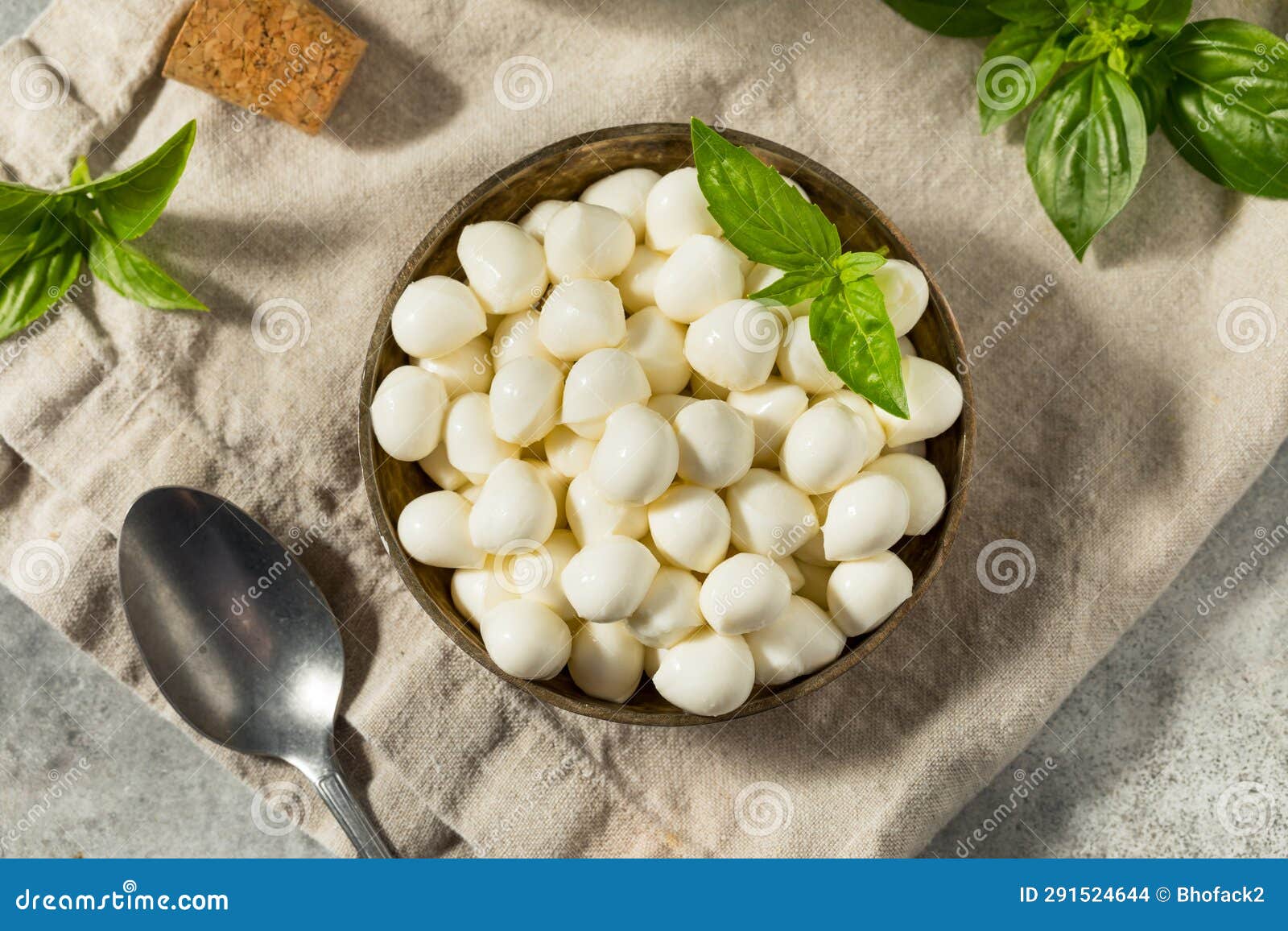 Healthy Raw Organic Mozzarella Pearls Stock Photo - Image of italy ...