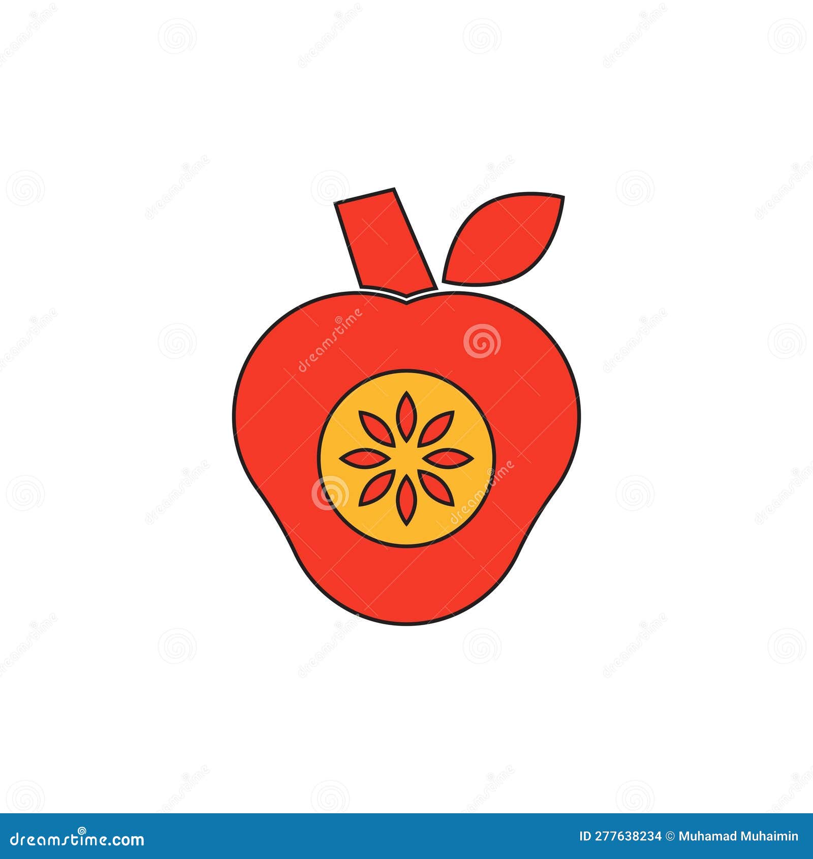 Healthy Red Fruit Logo Vector Icon Stock Vector - Illustration of ...