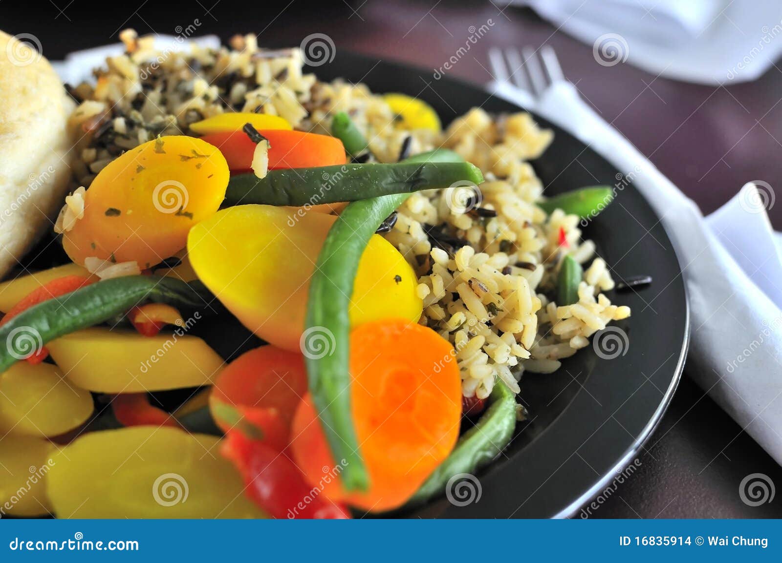 Healthy Rice and Vegetable Set Stock Photo - Image of dish, colorful ...