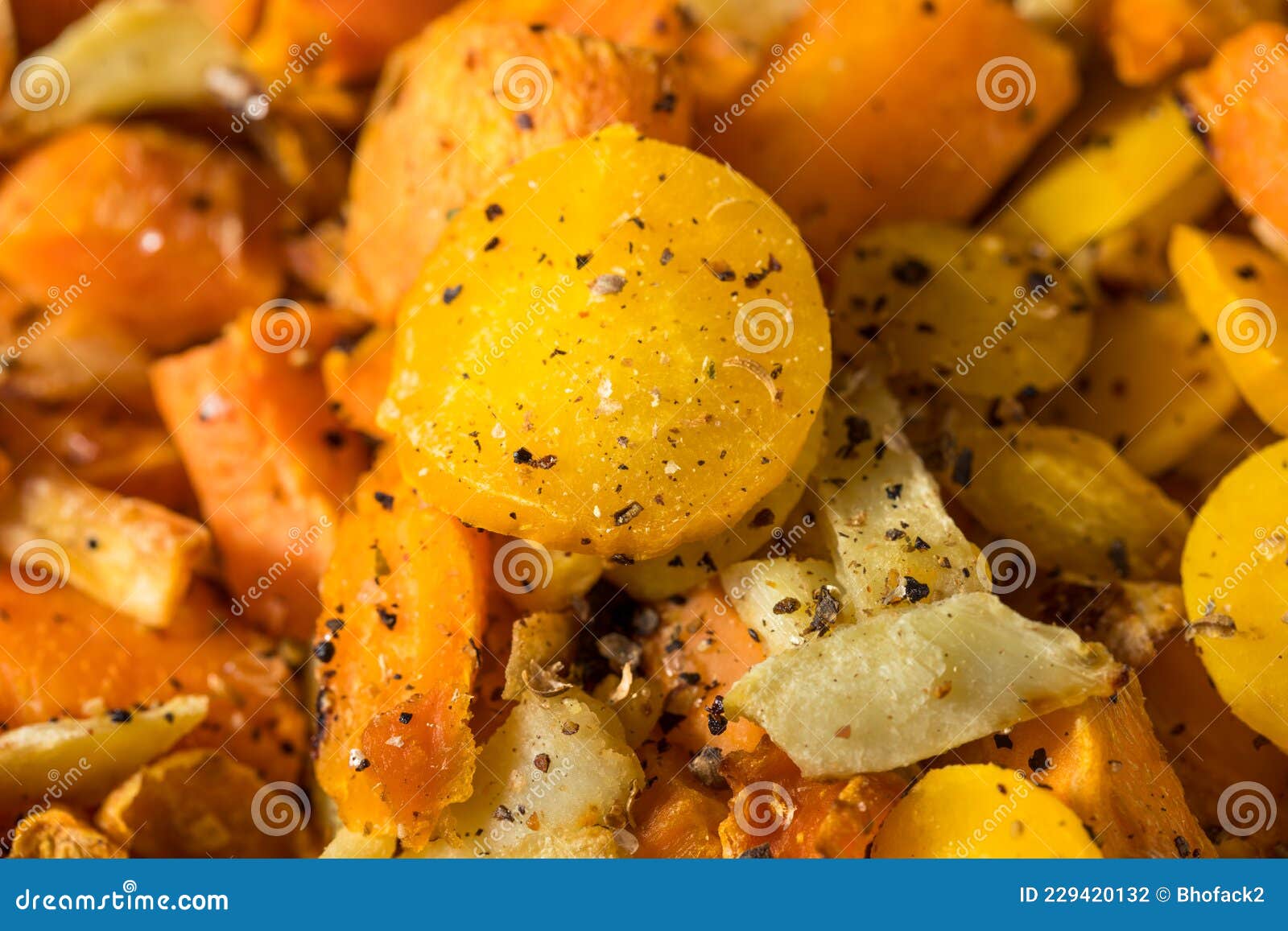 Healthy Roasted Potato Root Vegetables Stock Photo - Image of organic ...