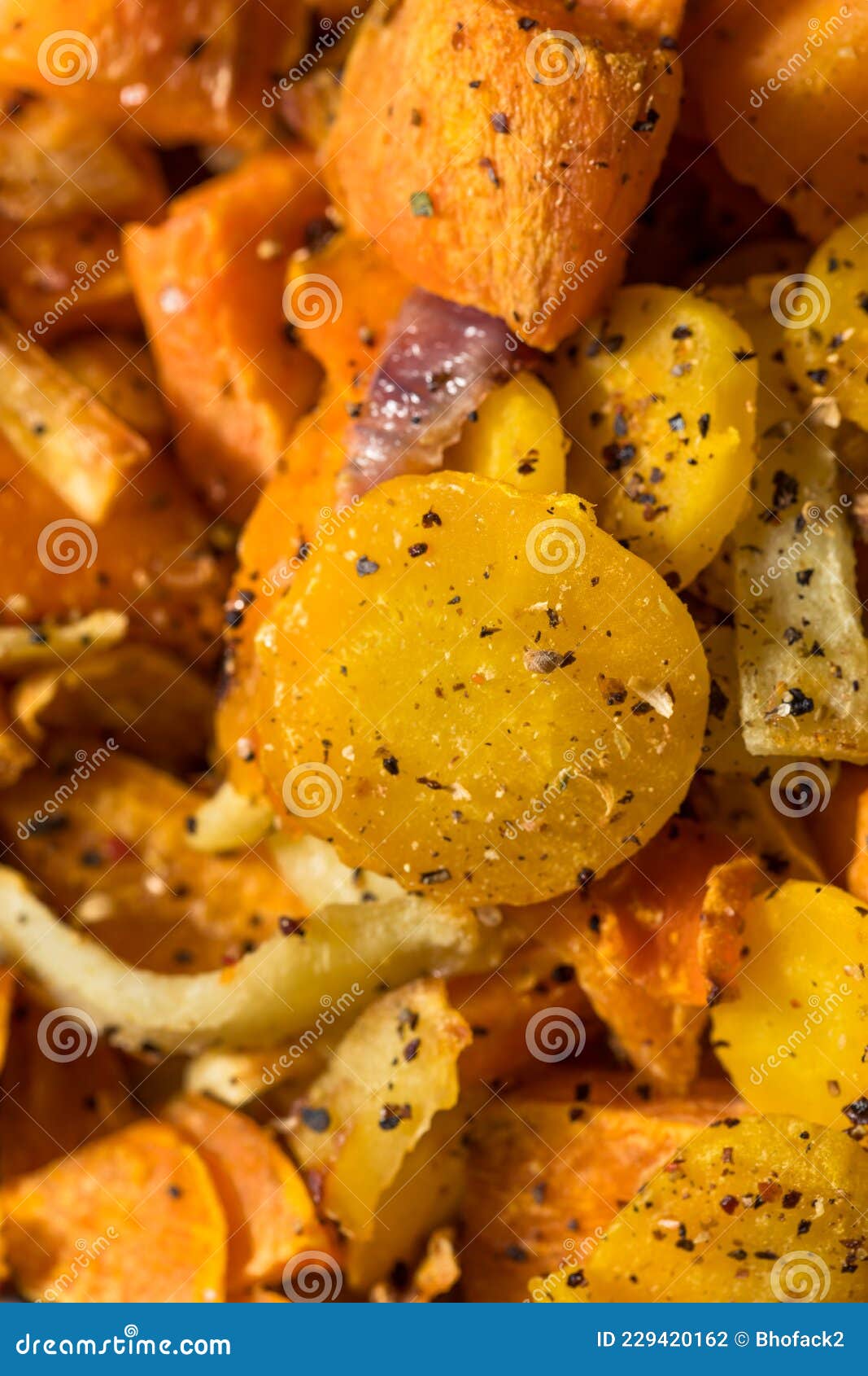 Healthy Roasted Potato Root Vegetables Stock Photo - Image of ...