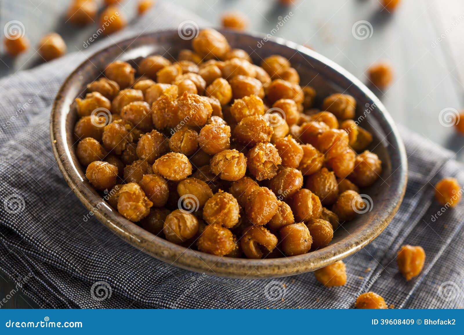 Healthy Roasted Seasoned Chick Peas Stock Image - Image of garbonzo ...