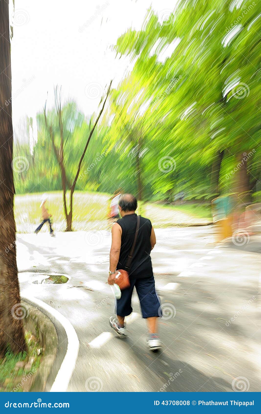 Healthy Runner Training Motion Blur Stock Photo - Image of fitness ...