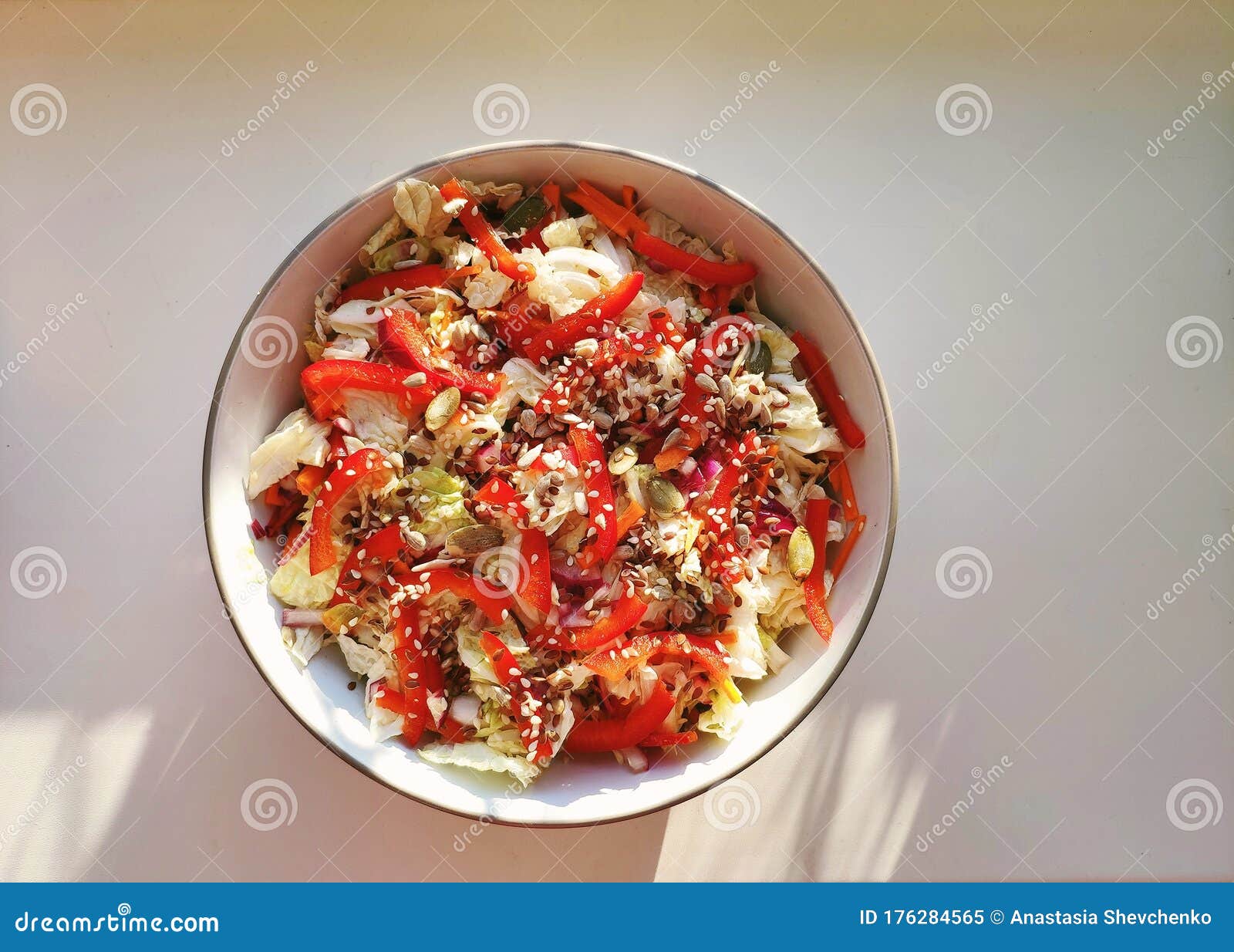 Healthy Salad ! Bon Appetit, People! Stock Image - Image of yummy ...
