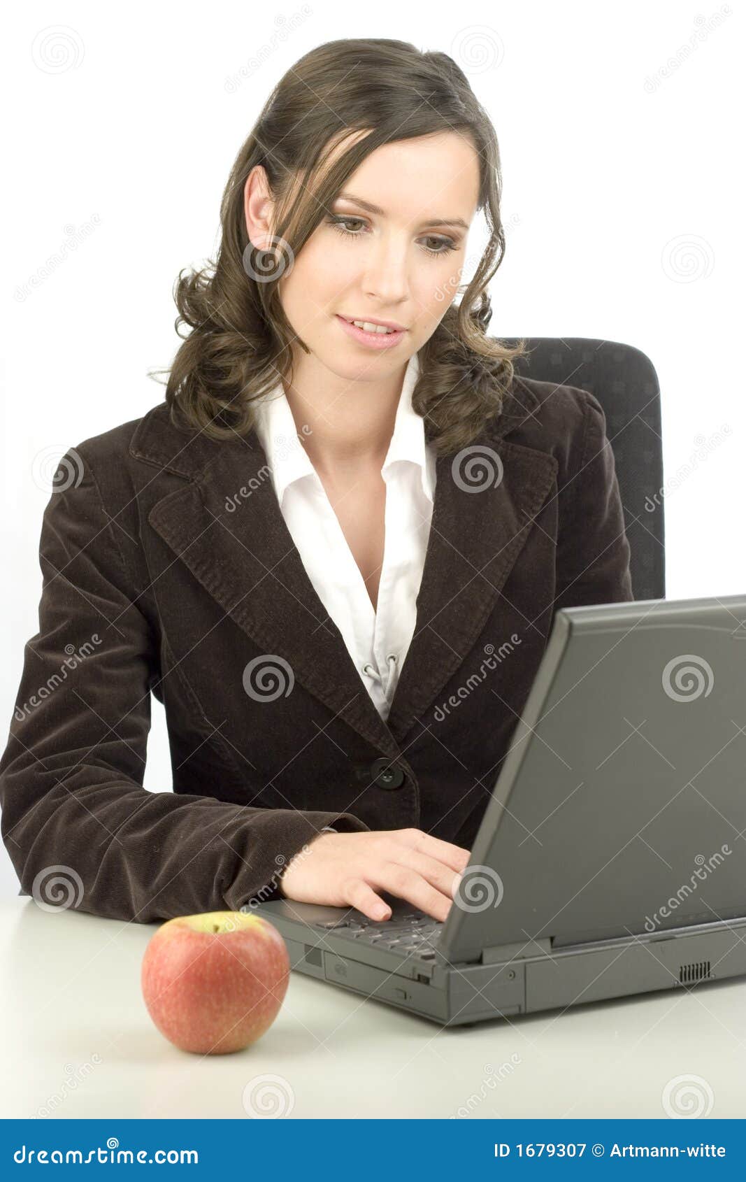 Healthy secretary stock image. Image of face, brunette - 1679307