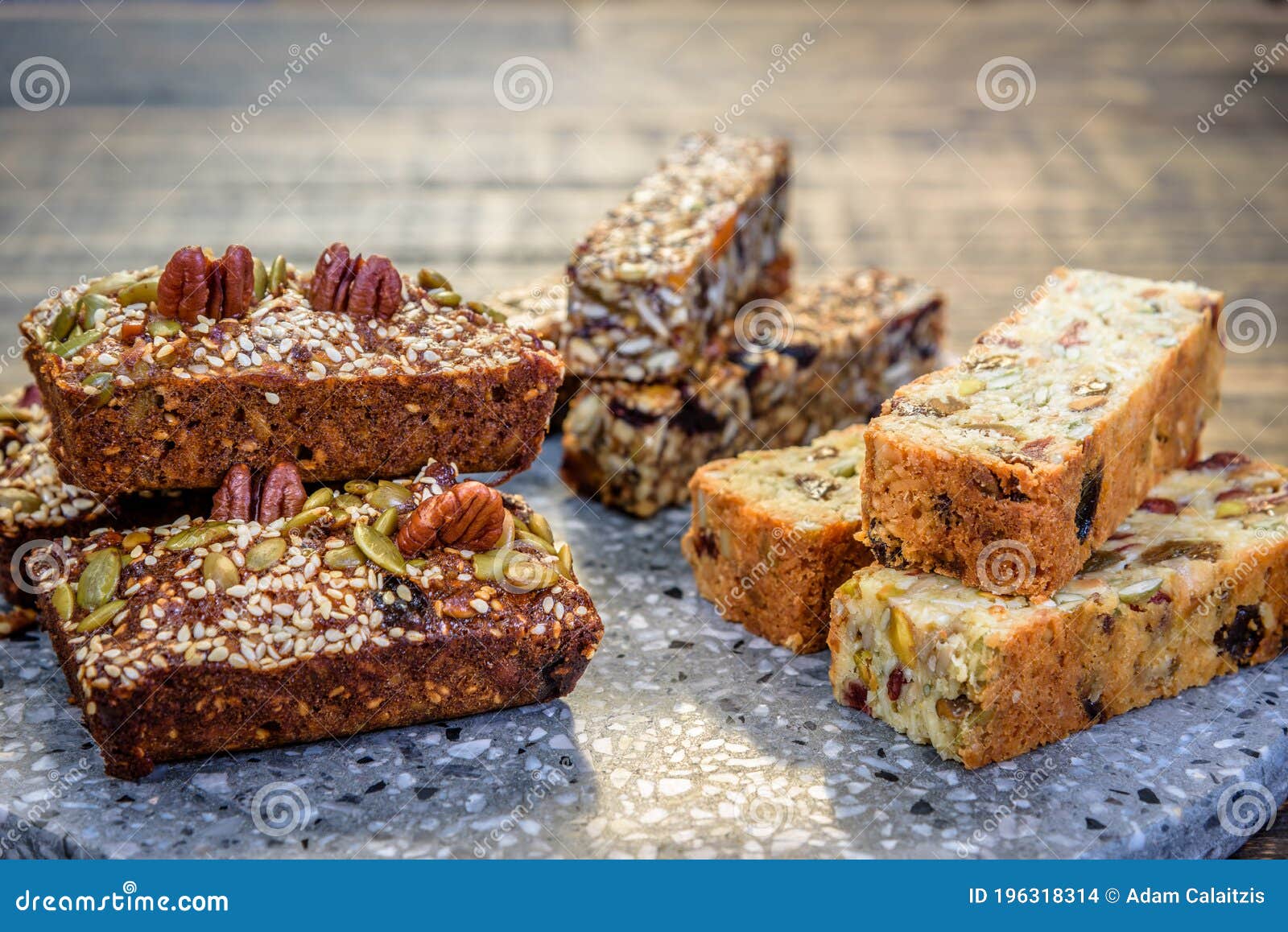 Healthy Seeded Protein Bars Stock Photo - Image of grain, clean: 196318314