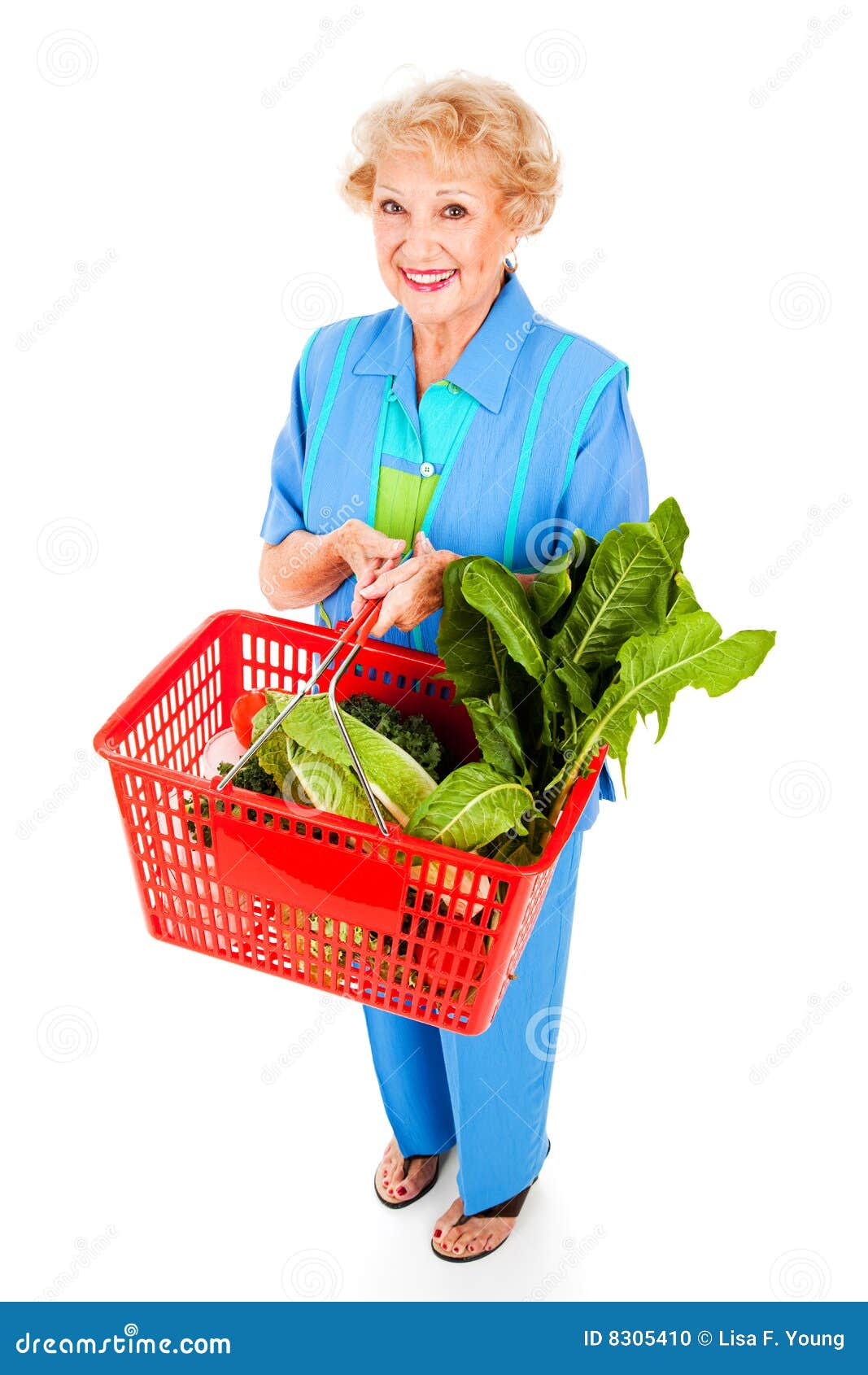 Healthy Senior Lady Shopper Stock Photo - Image of shopping, produce ...