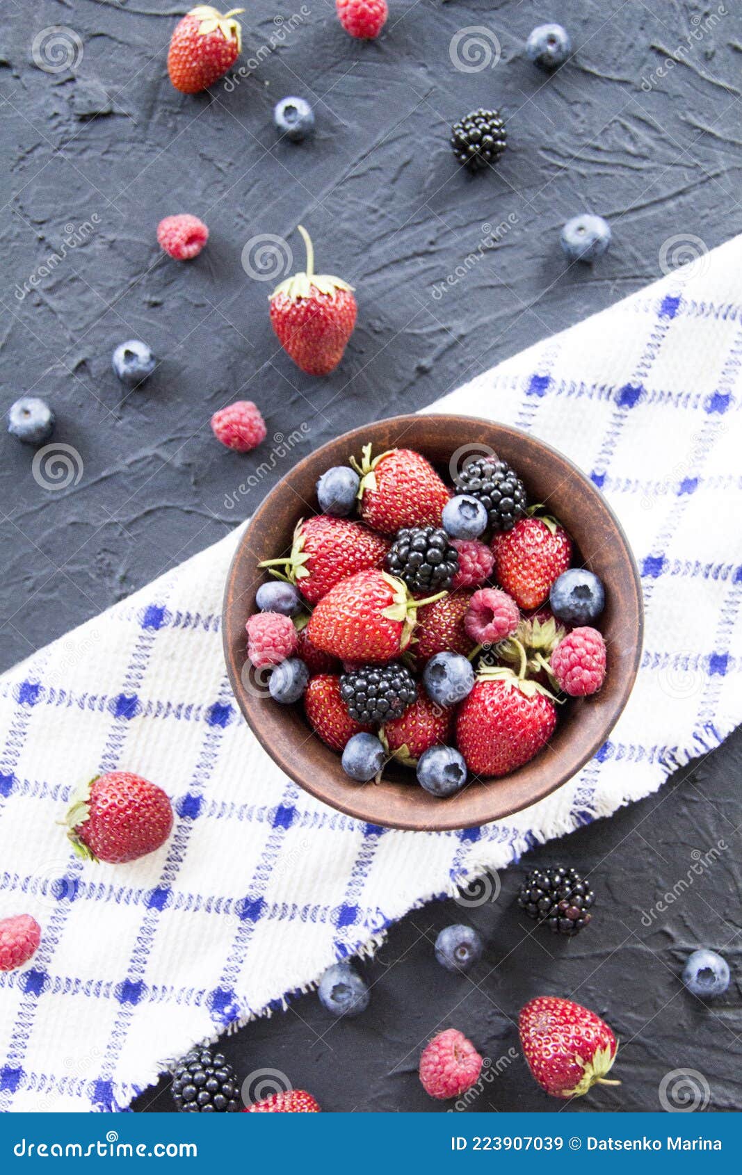 A Healthy Serving of Fresh Summer Berries. Stock Image - Image of ...