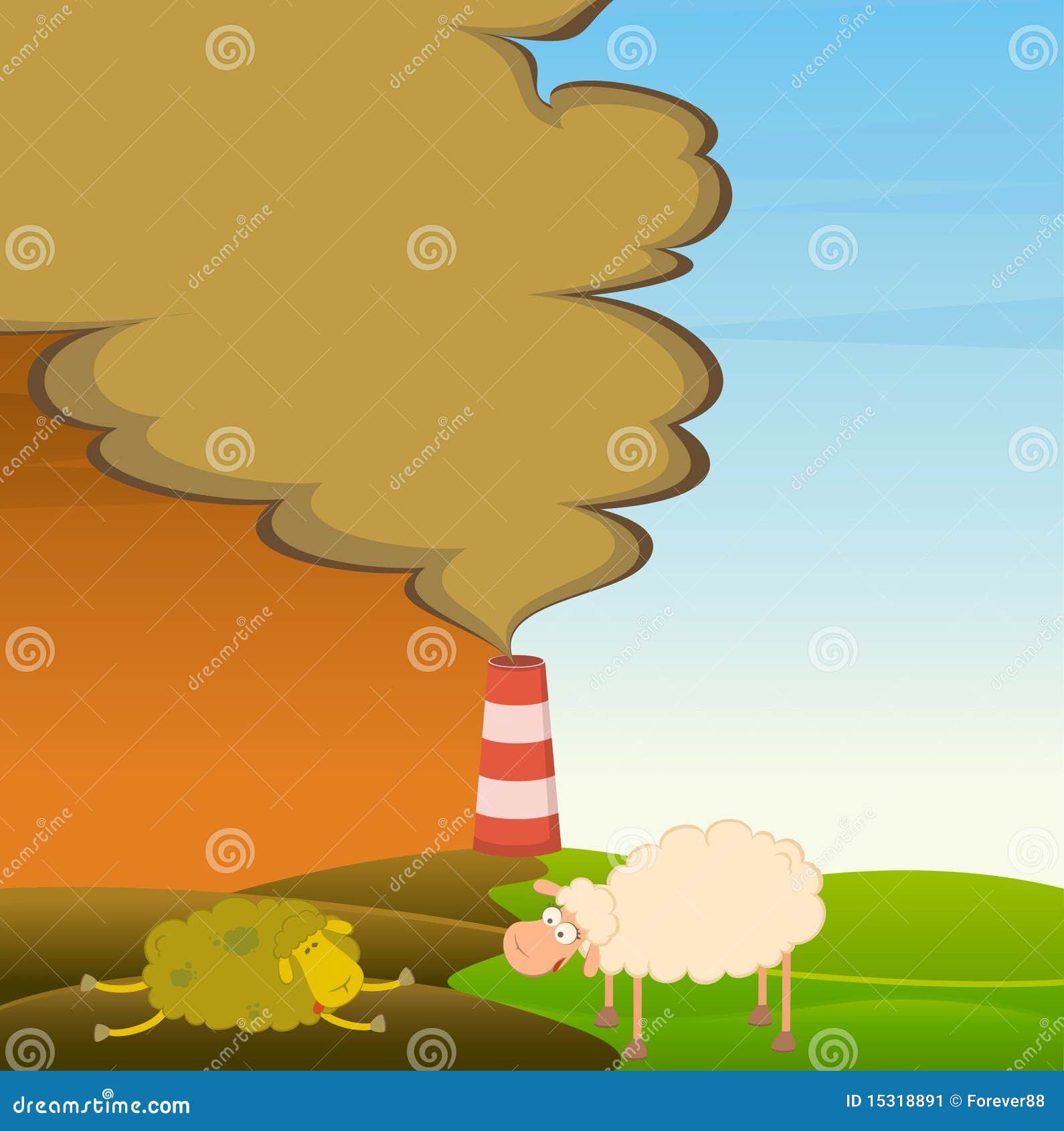 Healthy Sheep Looks at a Dead Sheep Stock Vector - Illustration of life ...