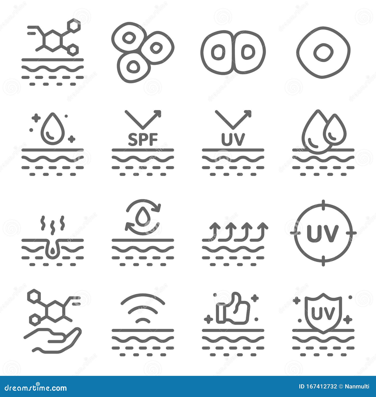 Healthy Skin Icons Set Vector Illustration. Contains Such Icon As Skin ... Healthy Skin Icons Set Vector Illustration. Contains Such Icon As Skin ...