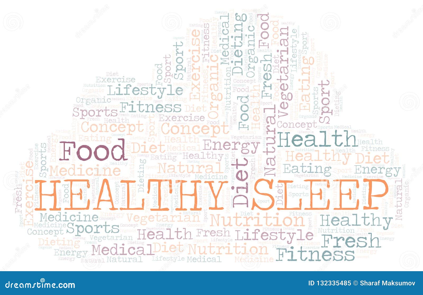 Sleep Word, The Verb Expressing The Action, Children Education Concept ...