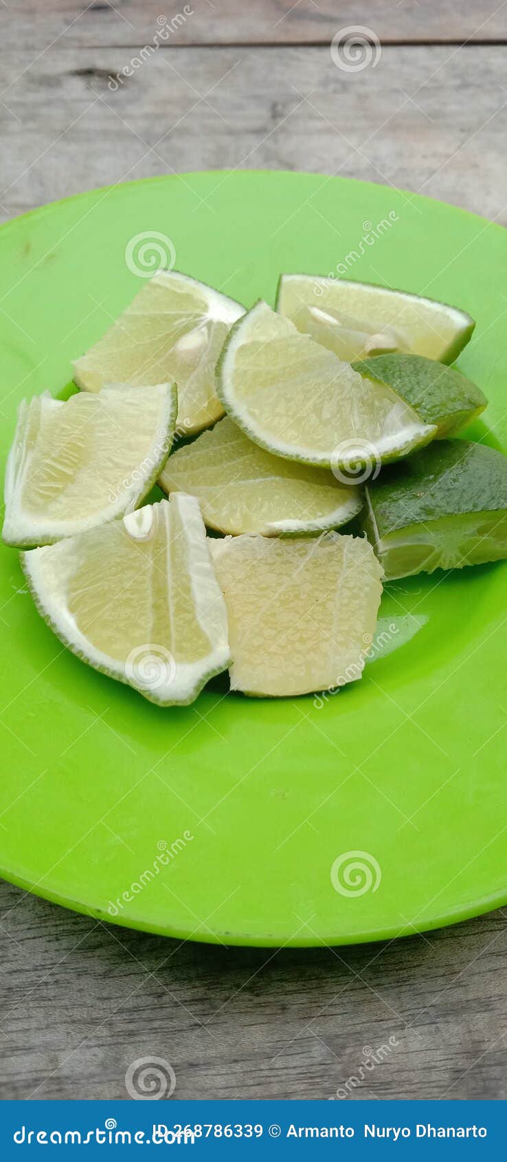 Healthy Sliced Lime on Plate Infront Stock Image - Image of healthy ...
