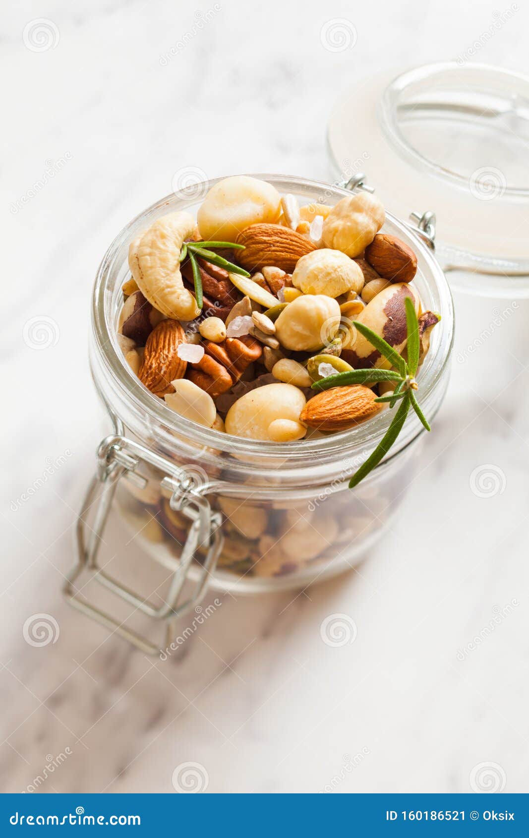Healthy Snack - Mix of Various Nuts with Salt Stock Image - Image of ...
