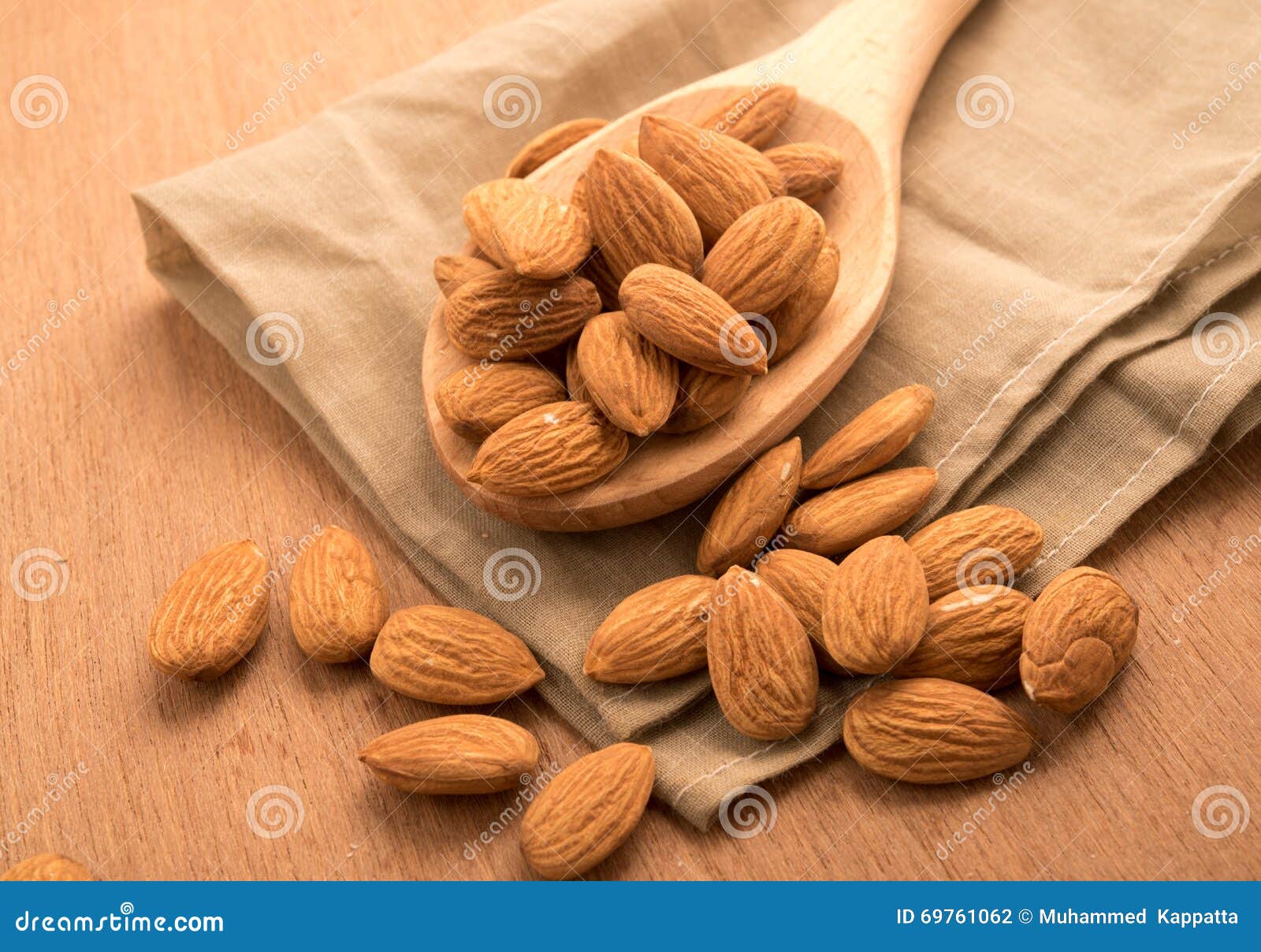 Healthy Snack Whole Almond Nut Kernels Stock Photo - Image of ...