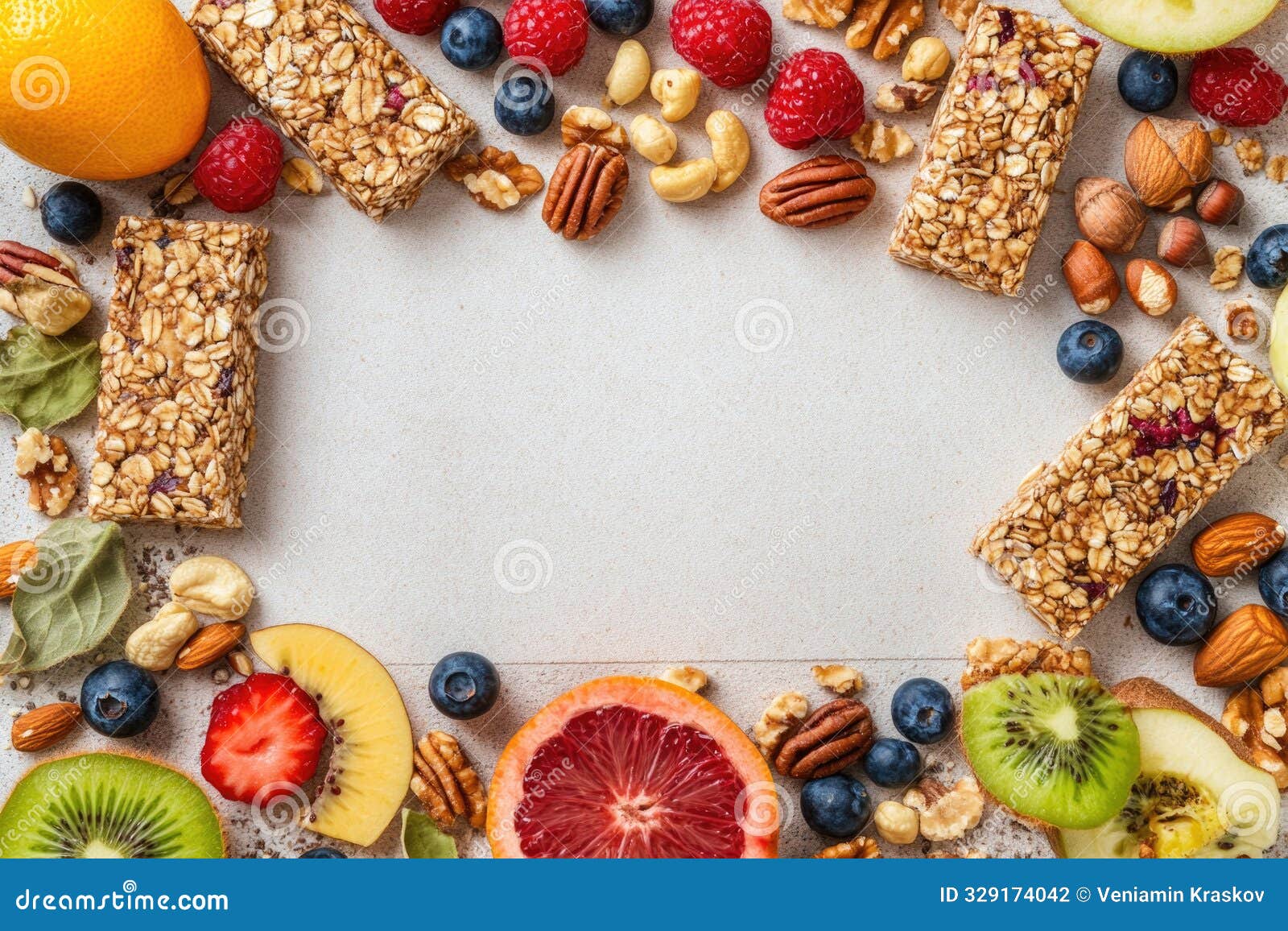 Healthy Snacks with Blank Space Stock Photo - Image of fresh ...