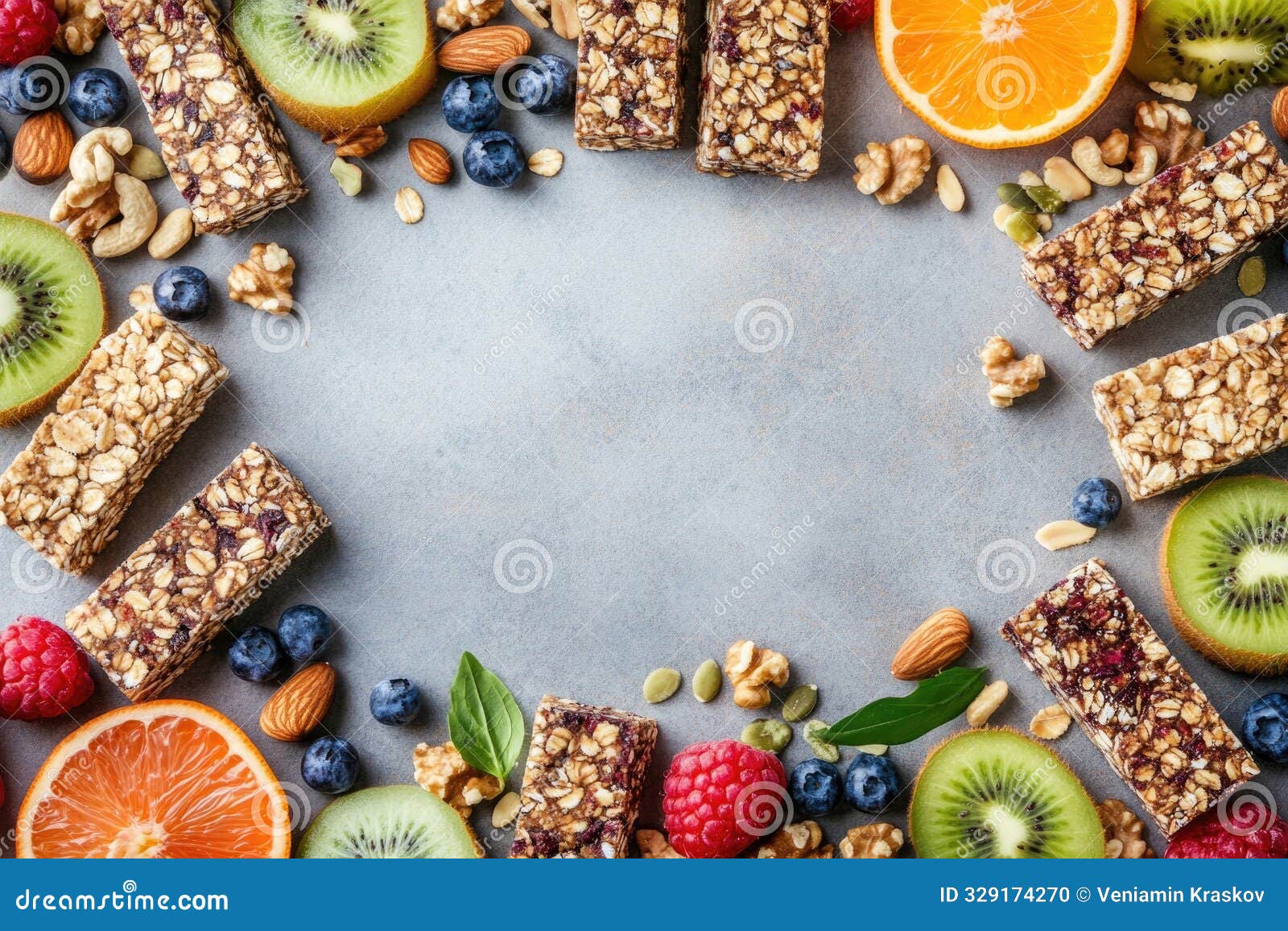 Healthy Snacks with Blank Space Stock Photo - Image of background ...