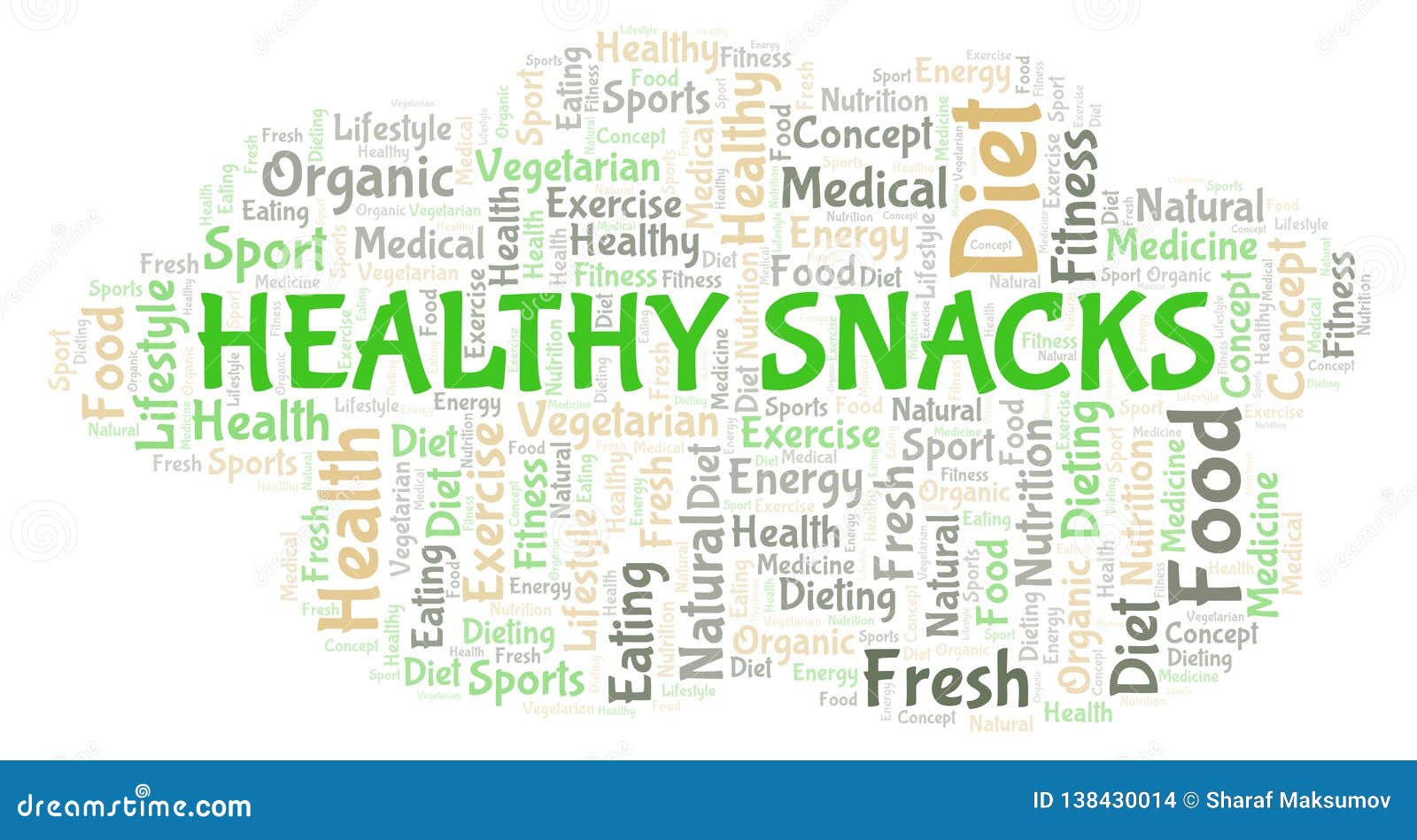 Healthy Snacks word cloud stock illustration. Illustration of word ...