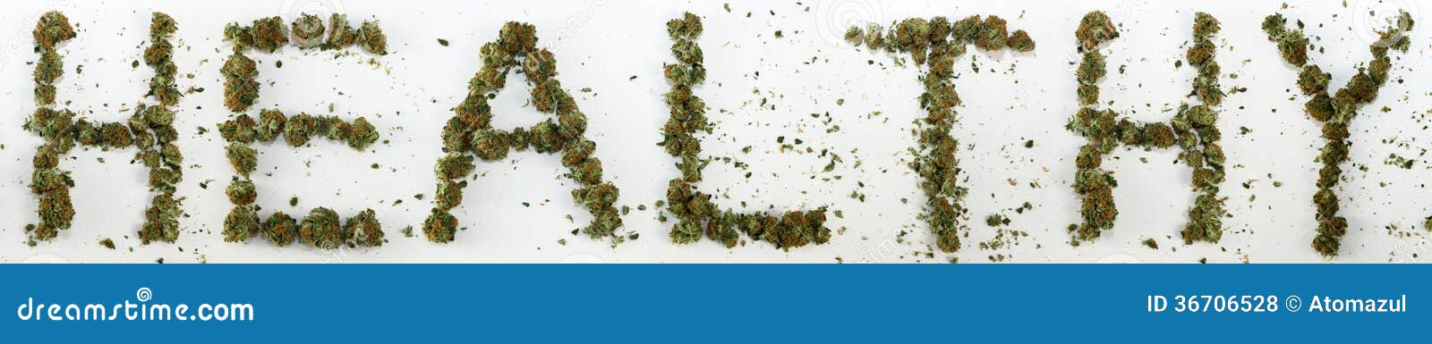 Healthy Spelled with Marijuana Stock Photo - Image of marijuana ...