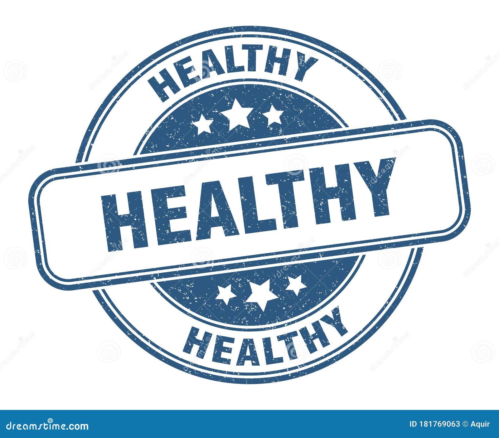 Healthy Stamp. Healthy Round Grunge Sign Stock Vector - Illustration of ...