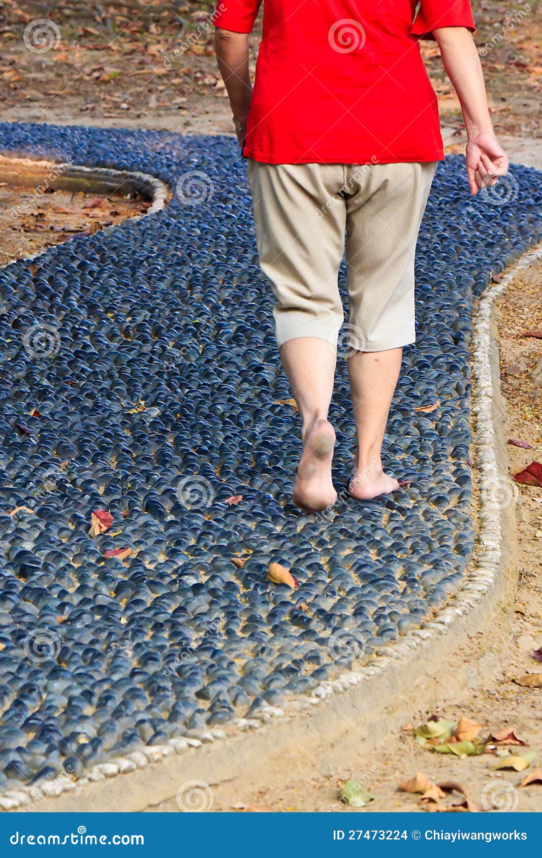 Healthy Stone Path with People Stock Photo - Image of health, activity ...