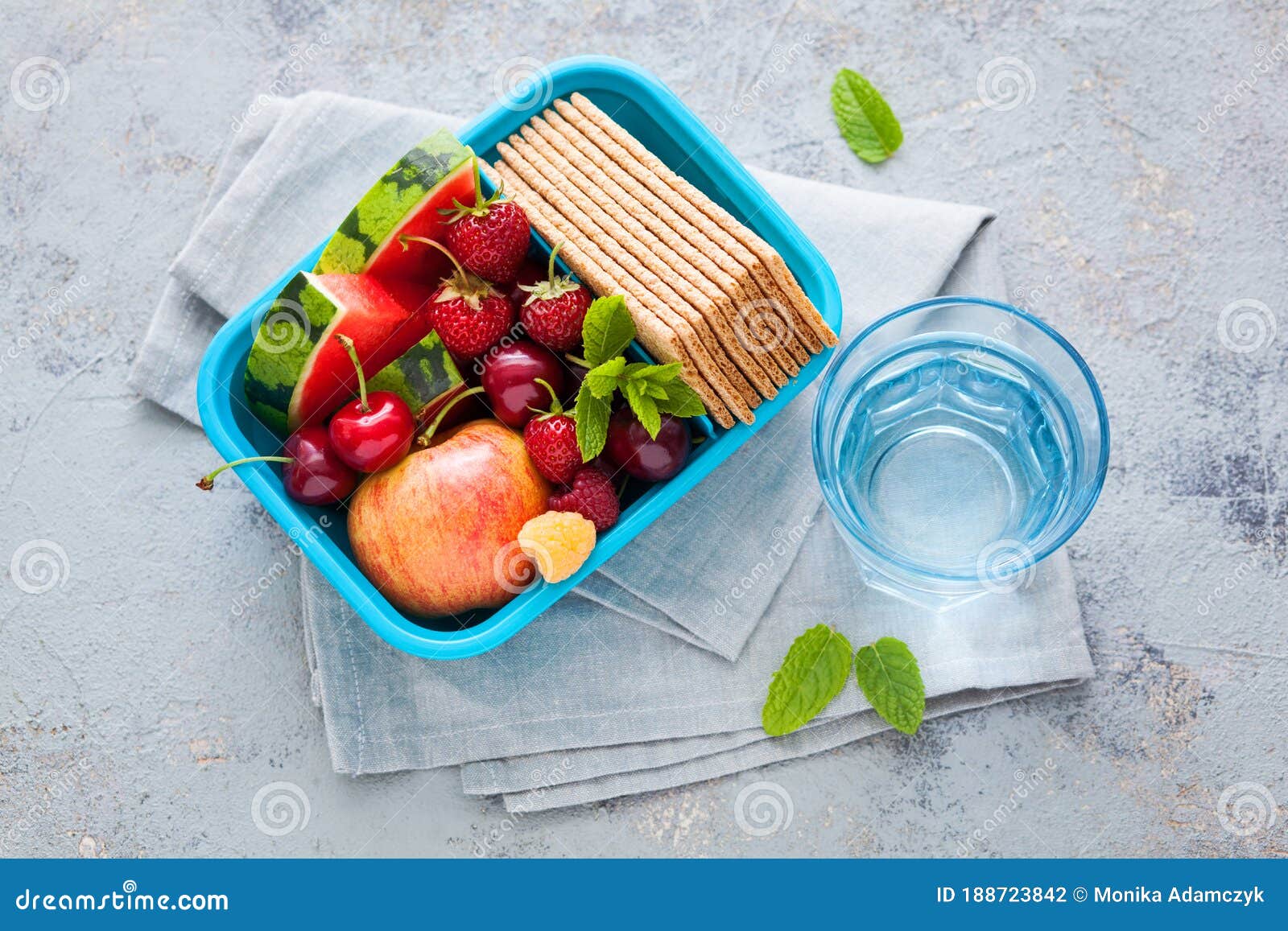 Healthy summer lunch box stock photo. Image of lunch - 188723842