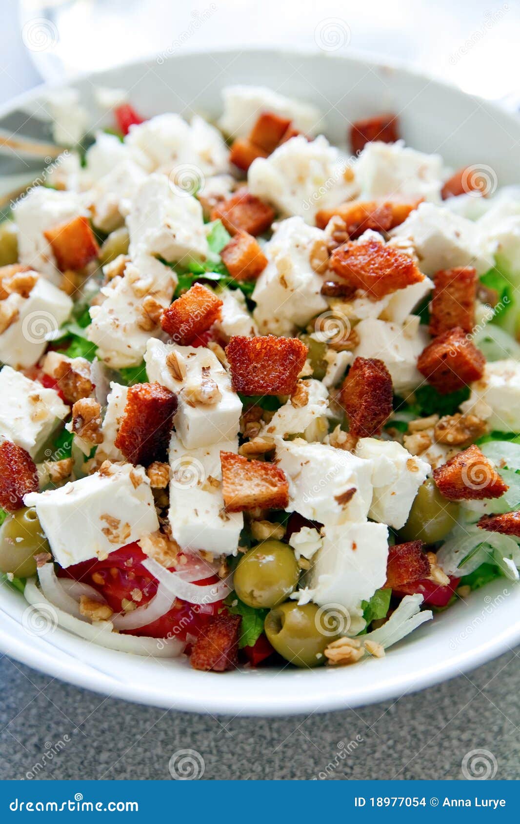 Healthy and Tasty Fresh Salad Stock Photo - Image of cuisine, greek ...