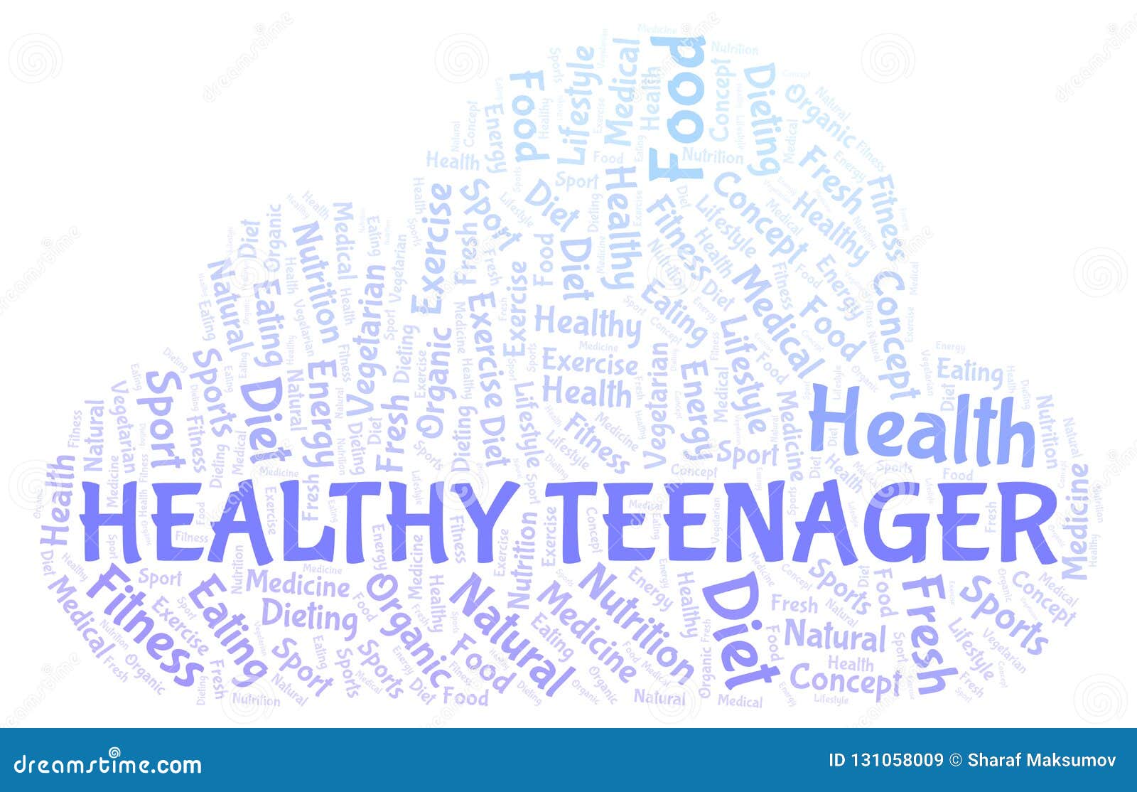 Healthy Teenager Word Cloud. Stock Illustration - Illustration of white ...