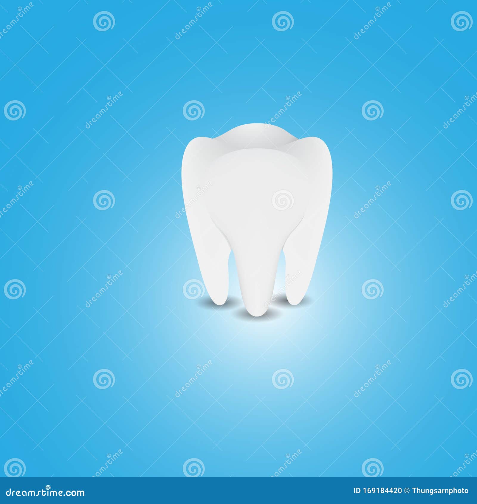 Vector Illustration of Teeth on Blue Background Stock Vector ...