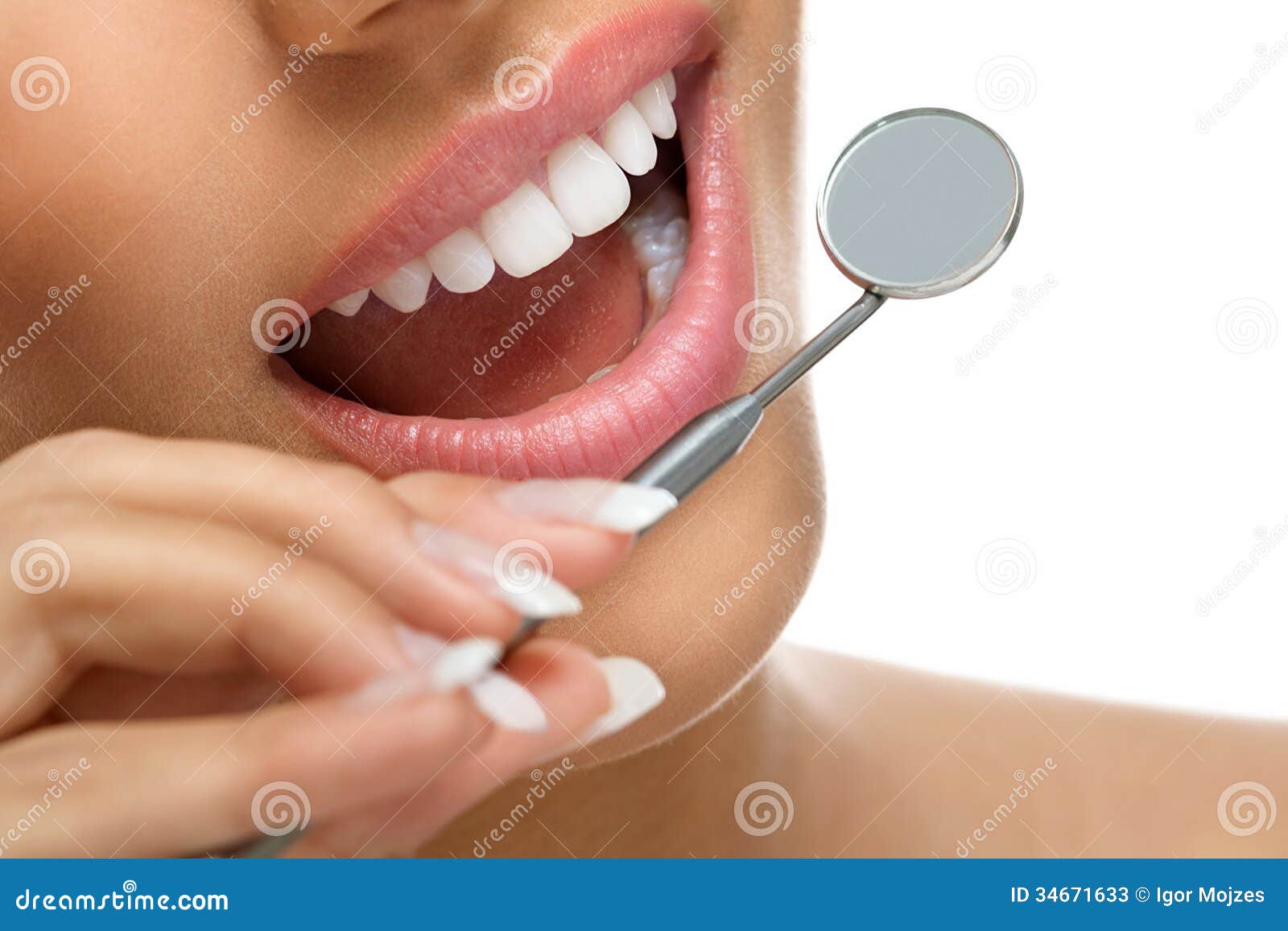Healthy teeth and mirror stock image. Image of healthy - 34671633