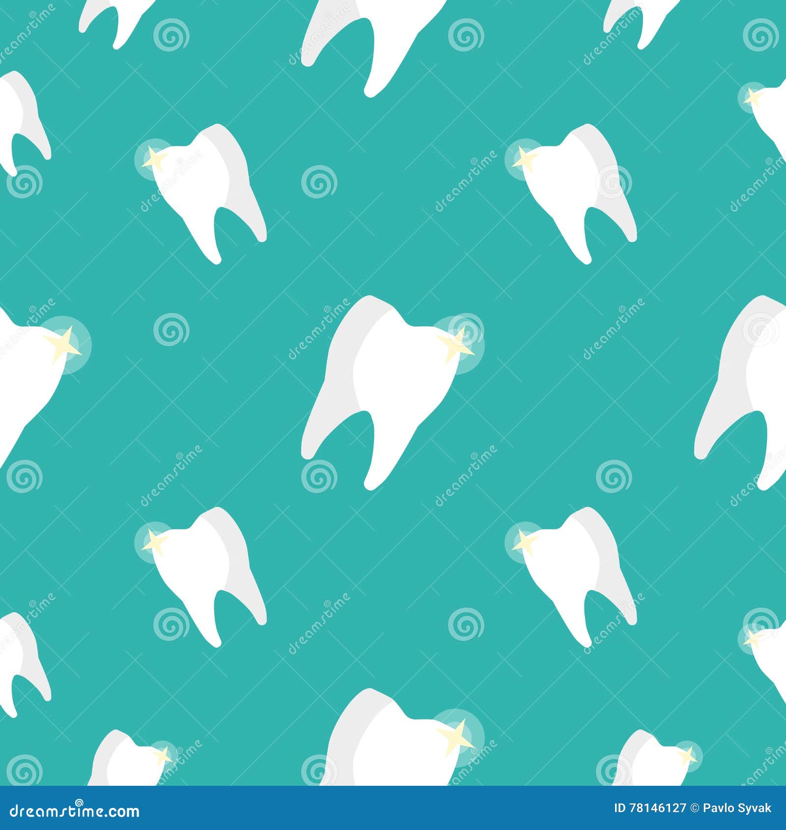 Healthy Teeth Seamless Pattern Stock Vector - Illustration of symbol ...