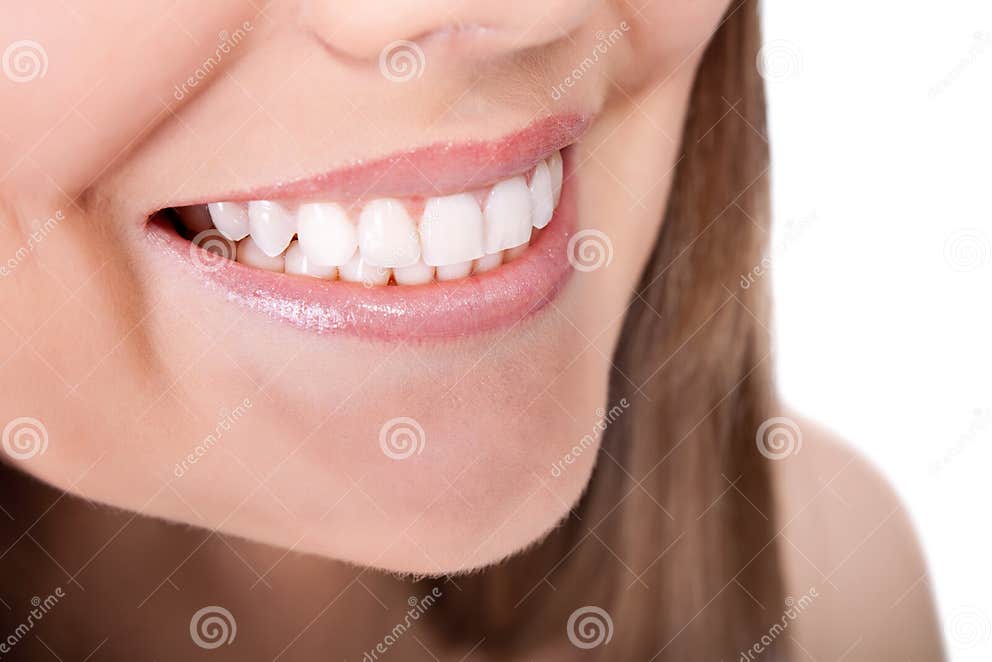 Healthy teeth and smile stock photo. Image of feminine - 20913416