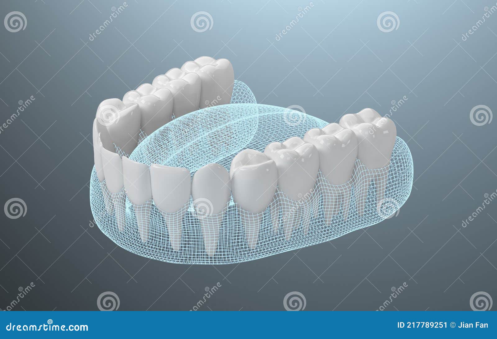 Healthy Teeth, Teeth Treatment, 3d Rendering Stock Illustration ...