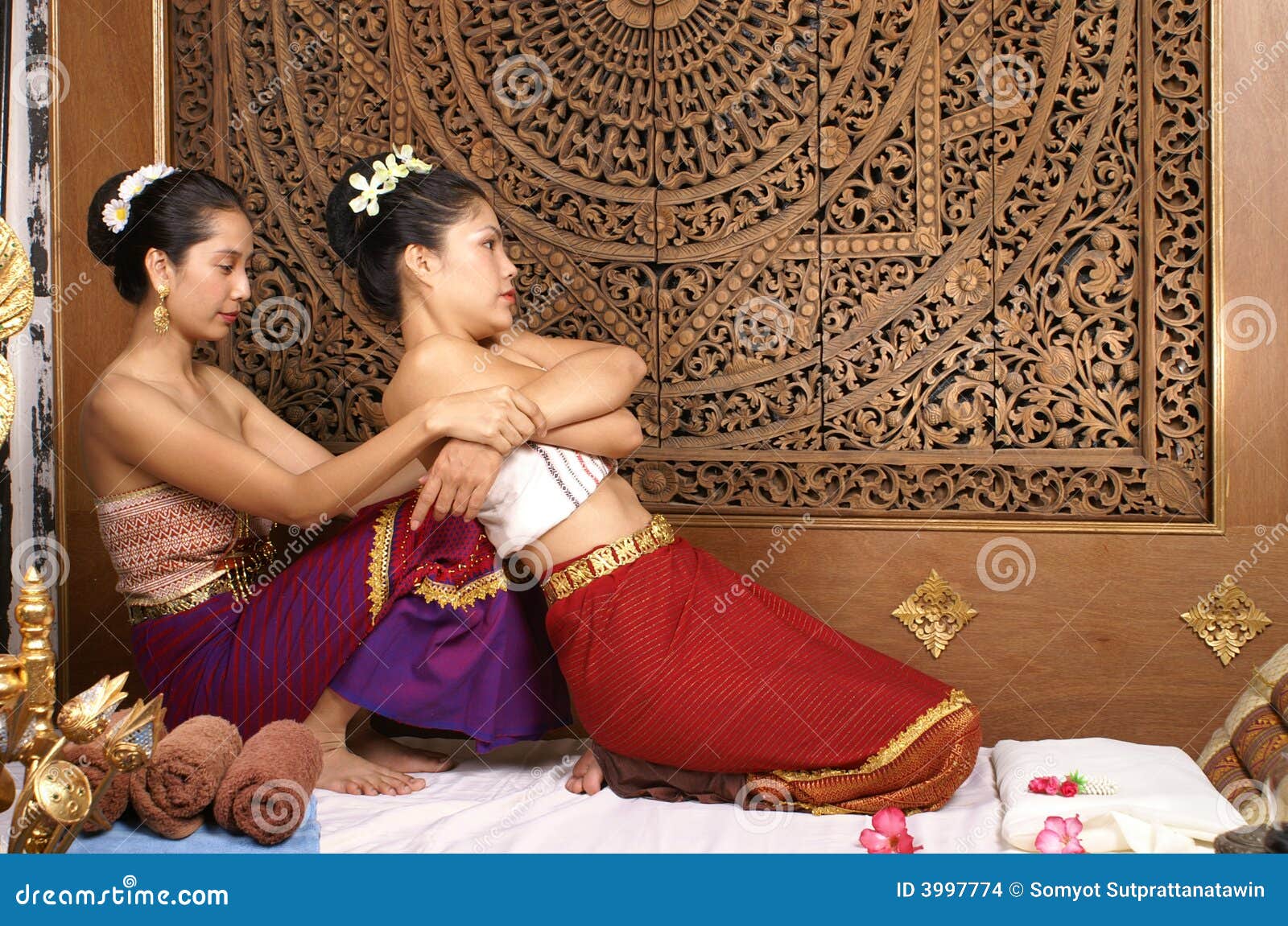 Healthy Thai Massage stock photo. Image of cure, clinic - 3997774