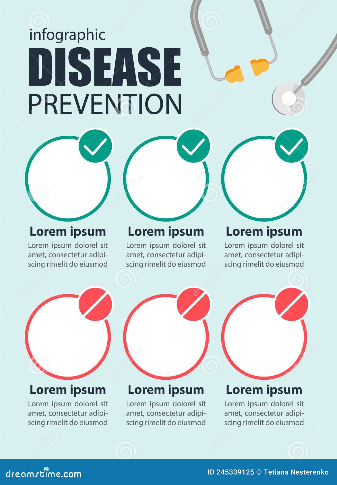 Healthy Tips Infographic Chart Design Template Stock Vector ...