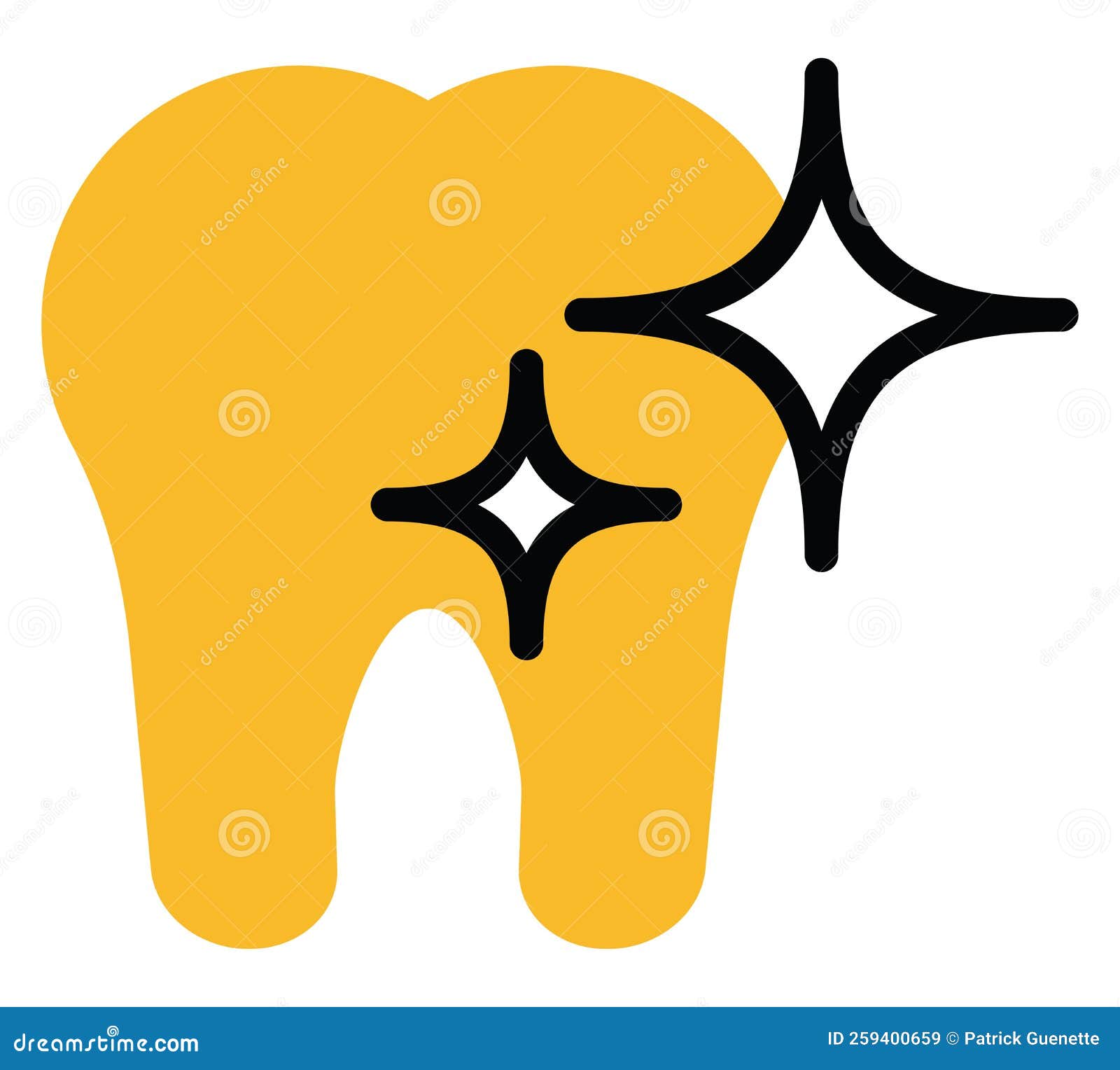 Healthy tooth, icon stock vector. Illustration of medicine - 259400659