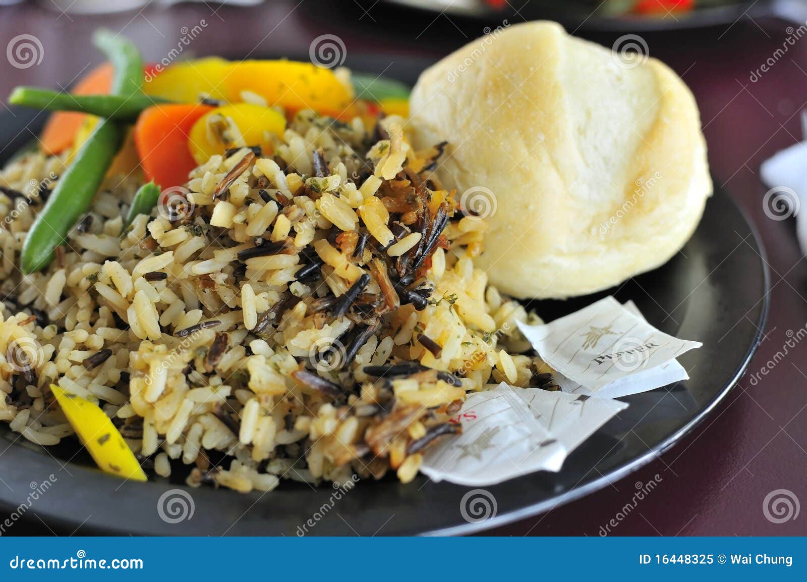 Healthy Unpolished Rice and Bread Stock Image - Image of asian, fiber ...