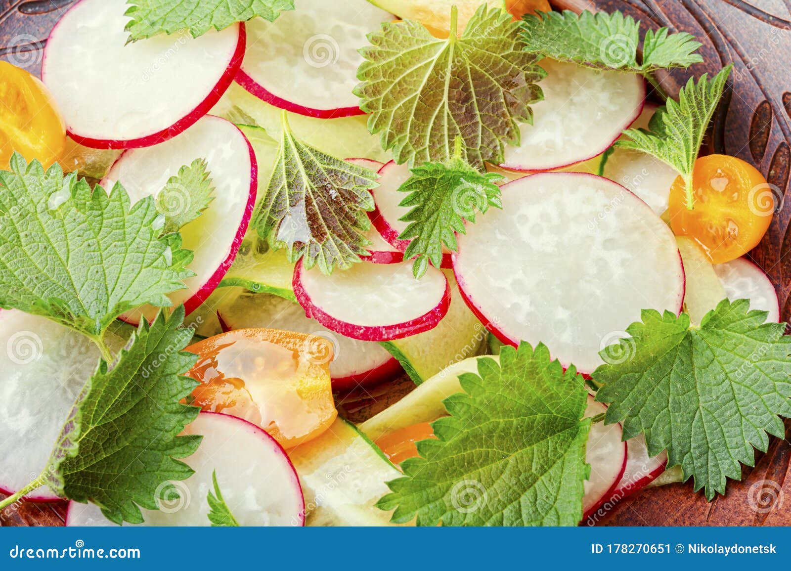 Fresh nettle salad stock image. Image of concept, homemade - 178270651