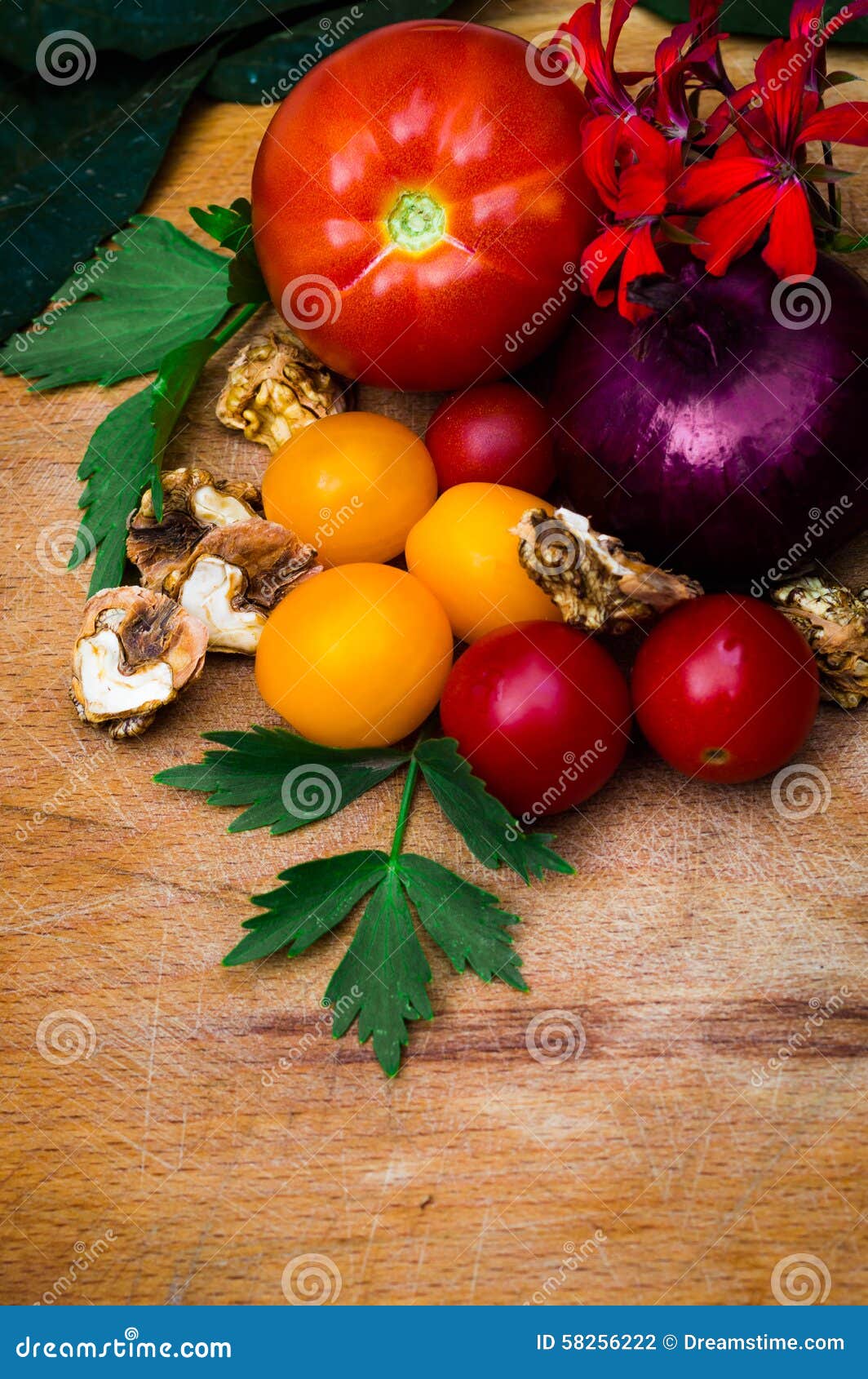 Healthy vegetables decor stock photo. Image of flowers - 58256222