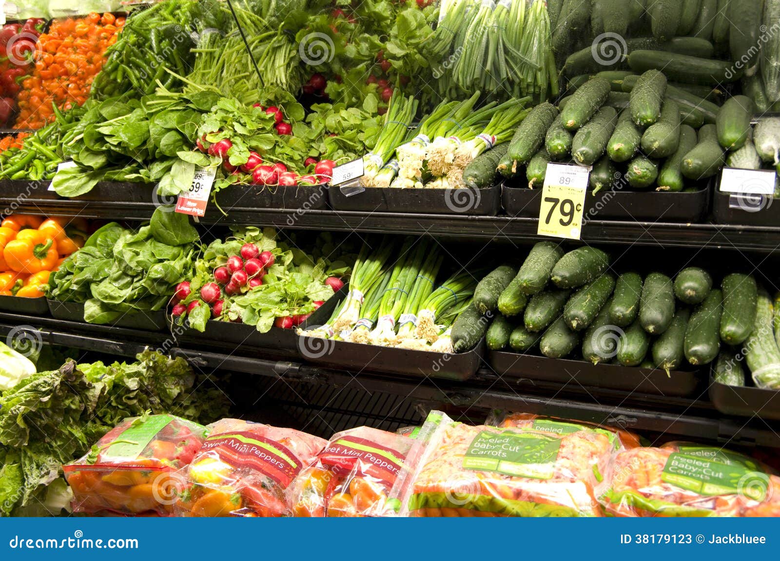 Healthy Vegetables on Store Shelves Stock Image - Image of designs ...