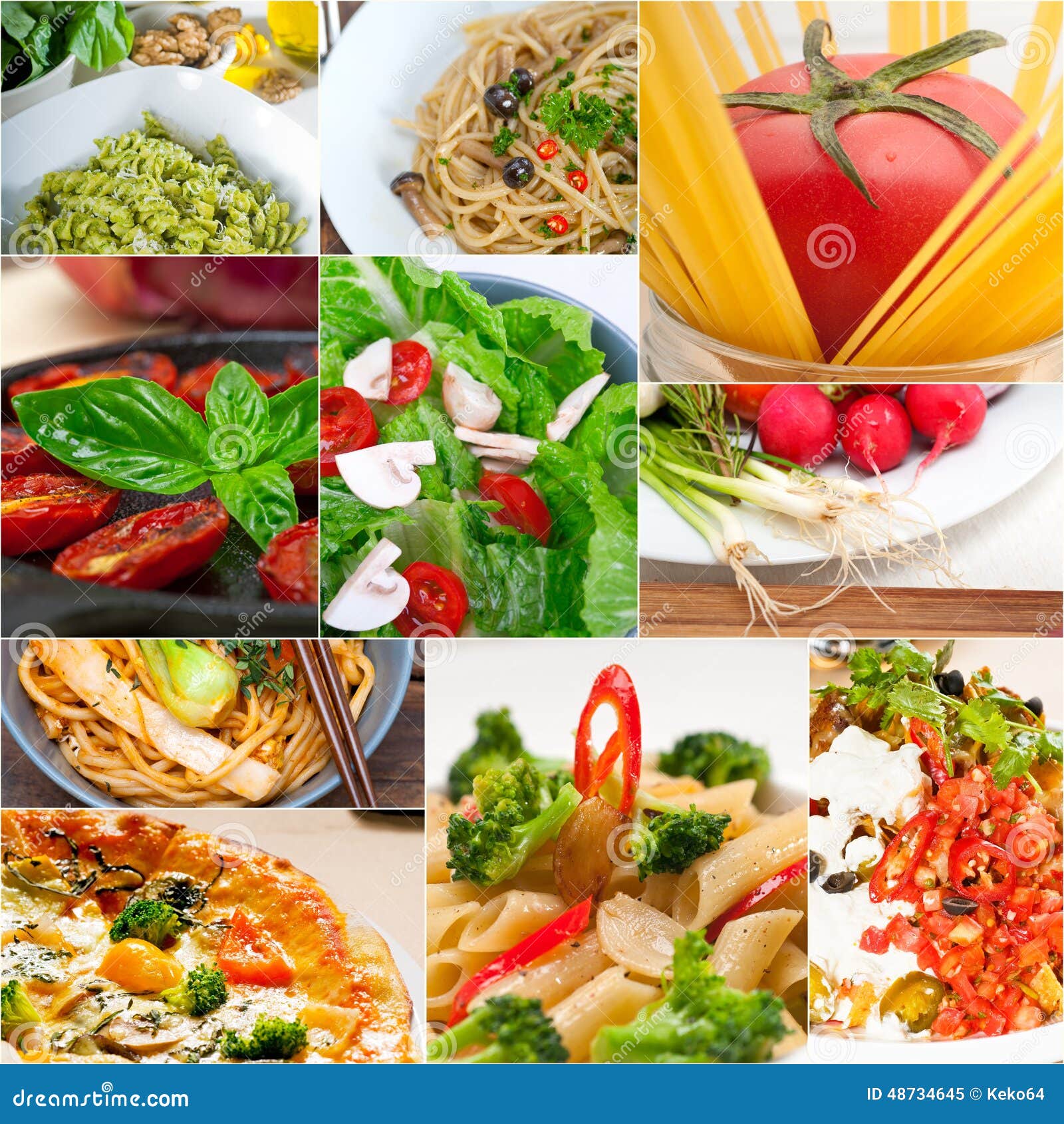 Healthy Vegetarian Vegan Food Collage Stock Image - Image of appetizer ...