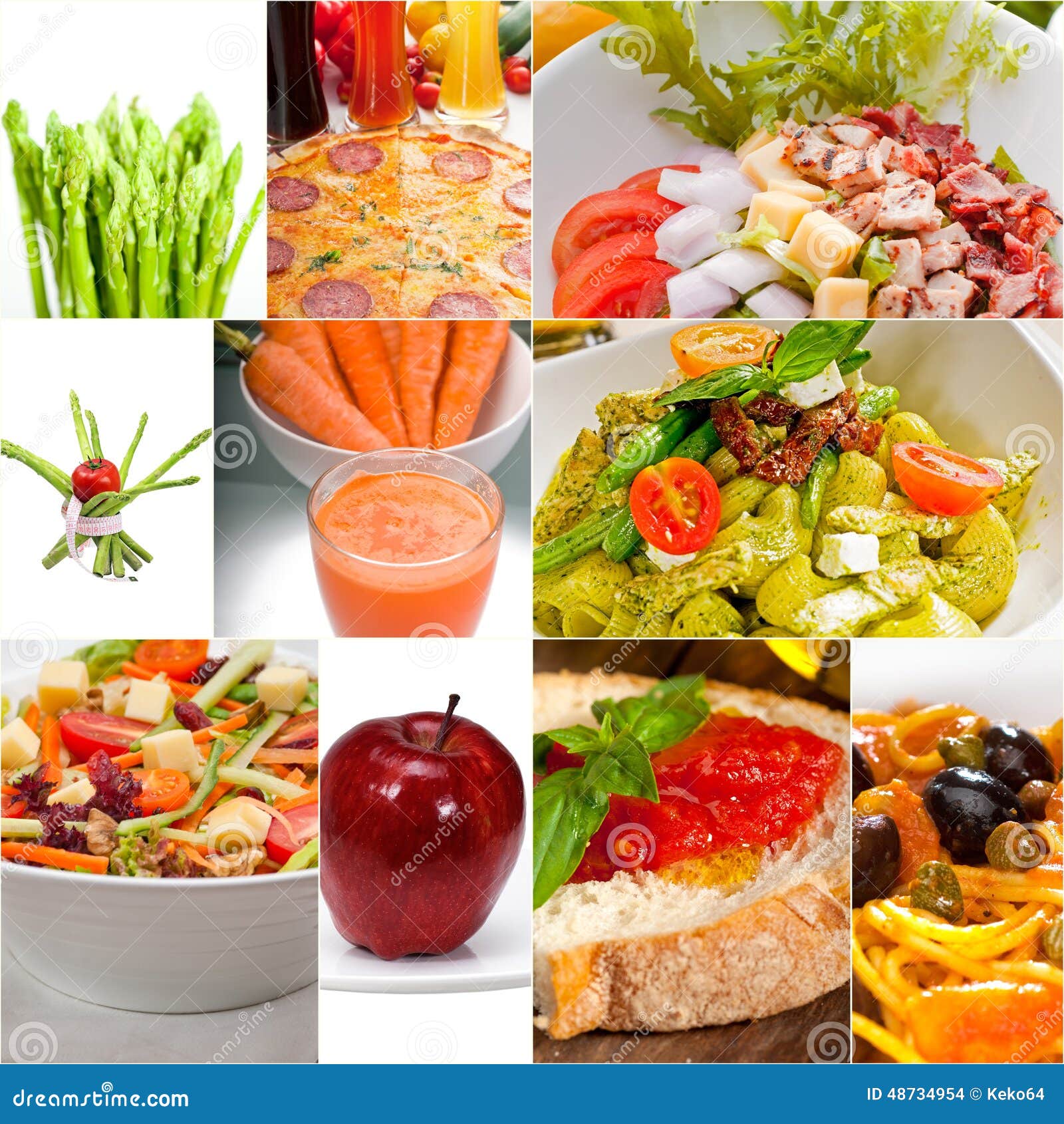 Healthy Vegetarian Vegan Food Collage Stock Photo - Image of fruit ...